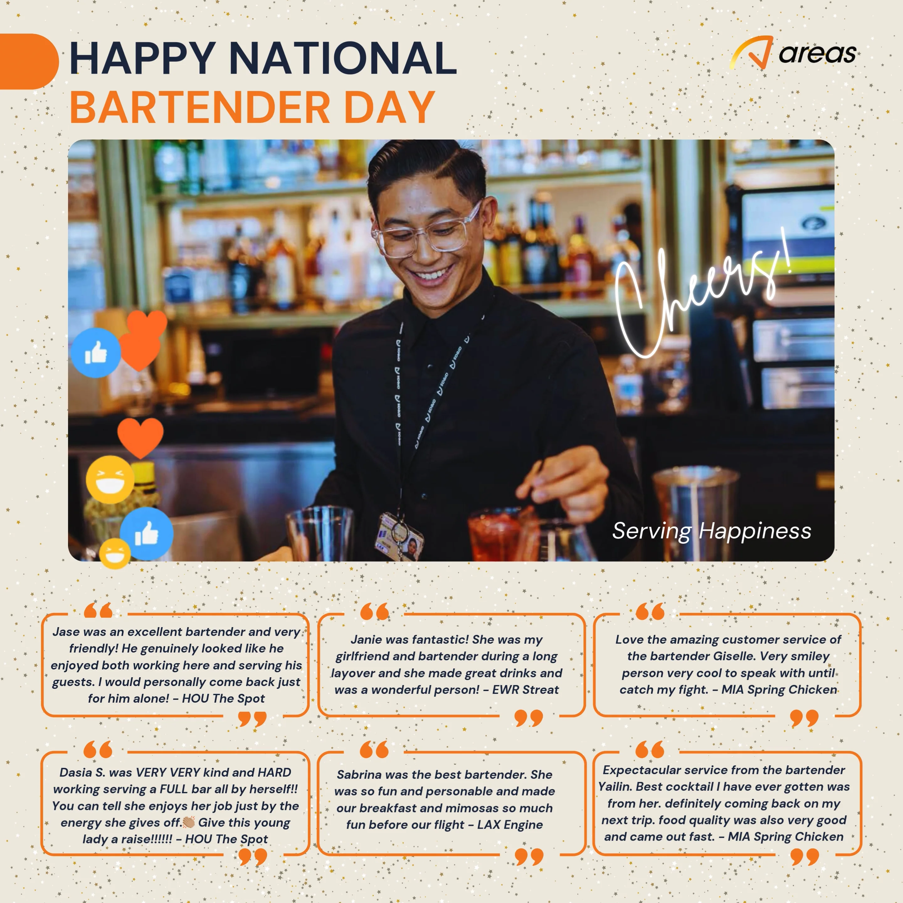 Happy National Bartender day 2024 Social post