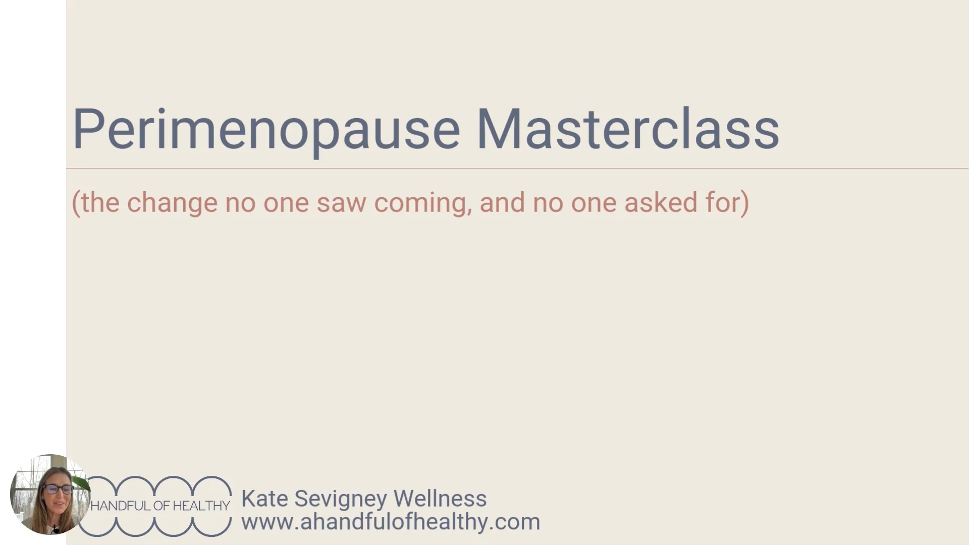 Perimenopause Masterclass
