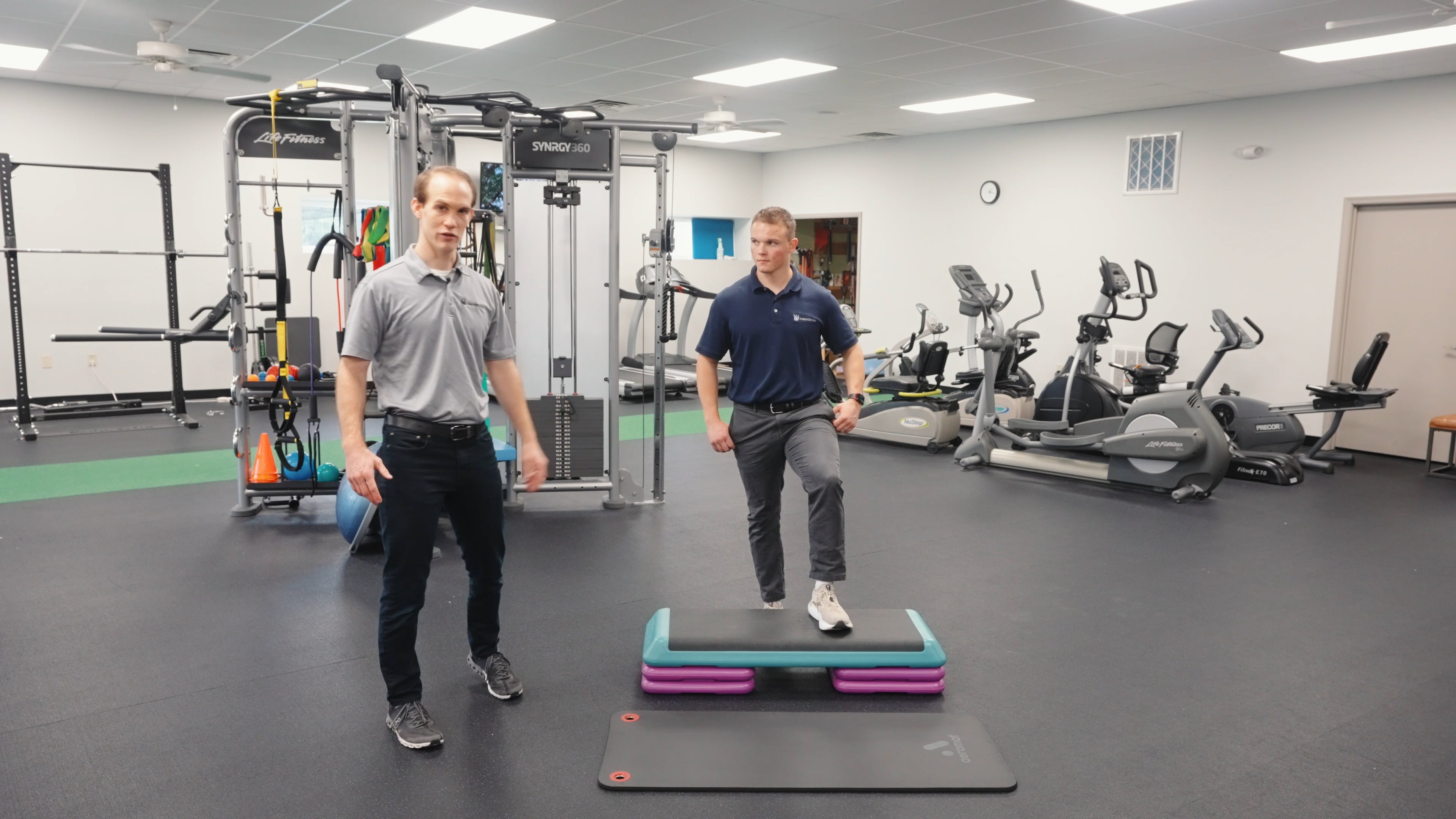 Step Up to Single Leg Balance