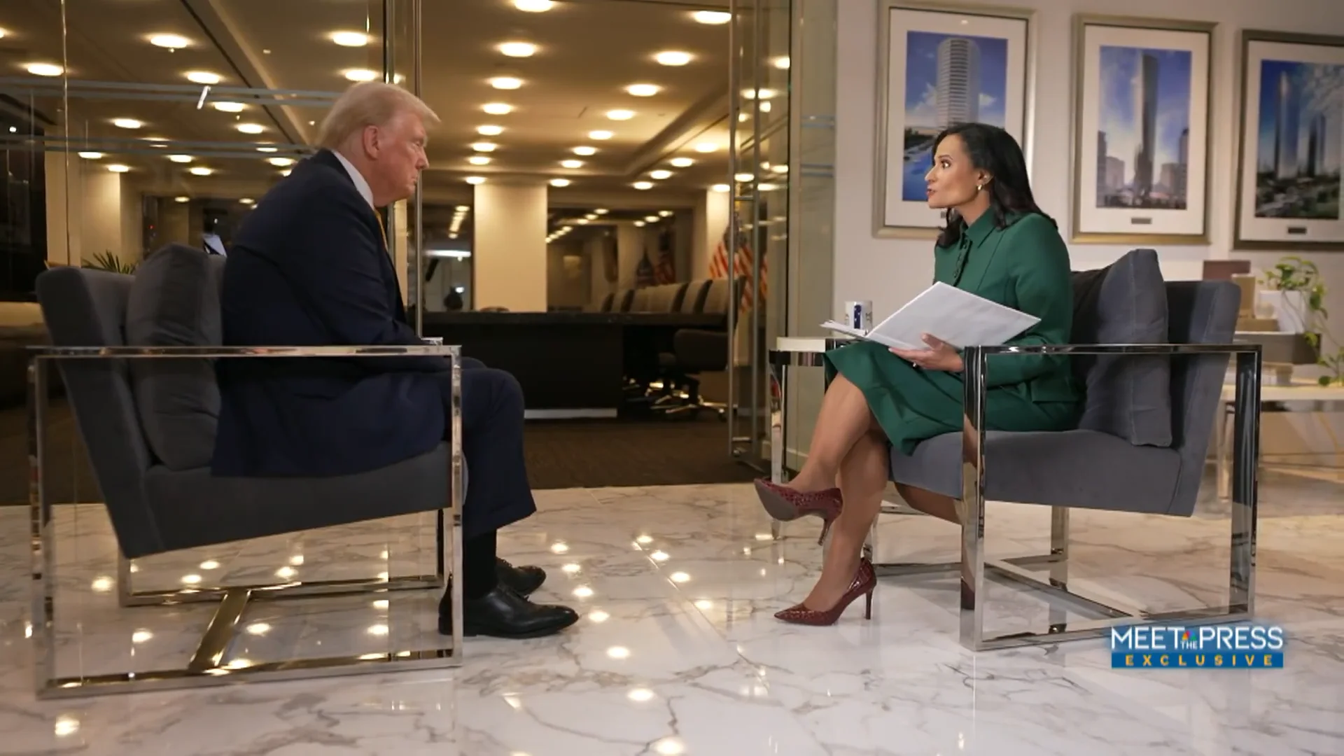 Interview: Kristen Welker Interviews Donald Trump for Meet the Press on ...