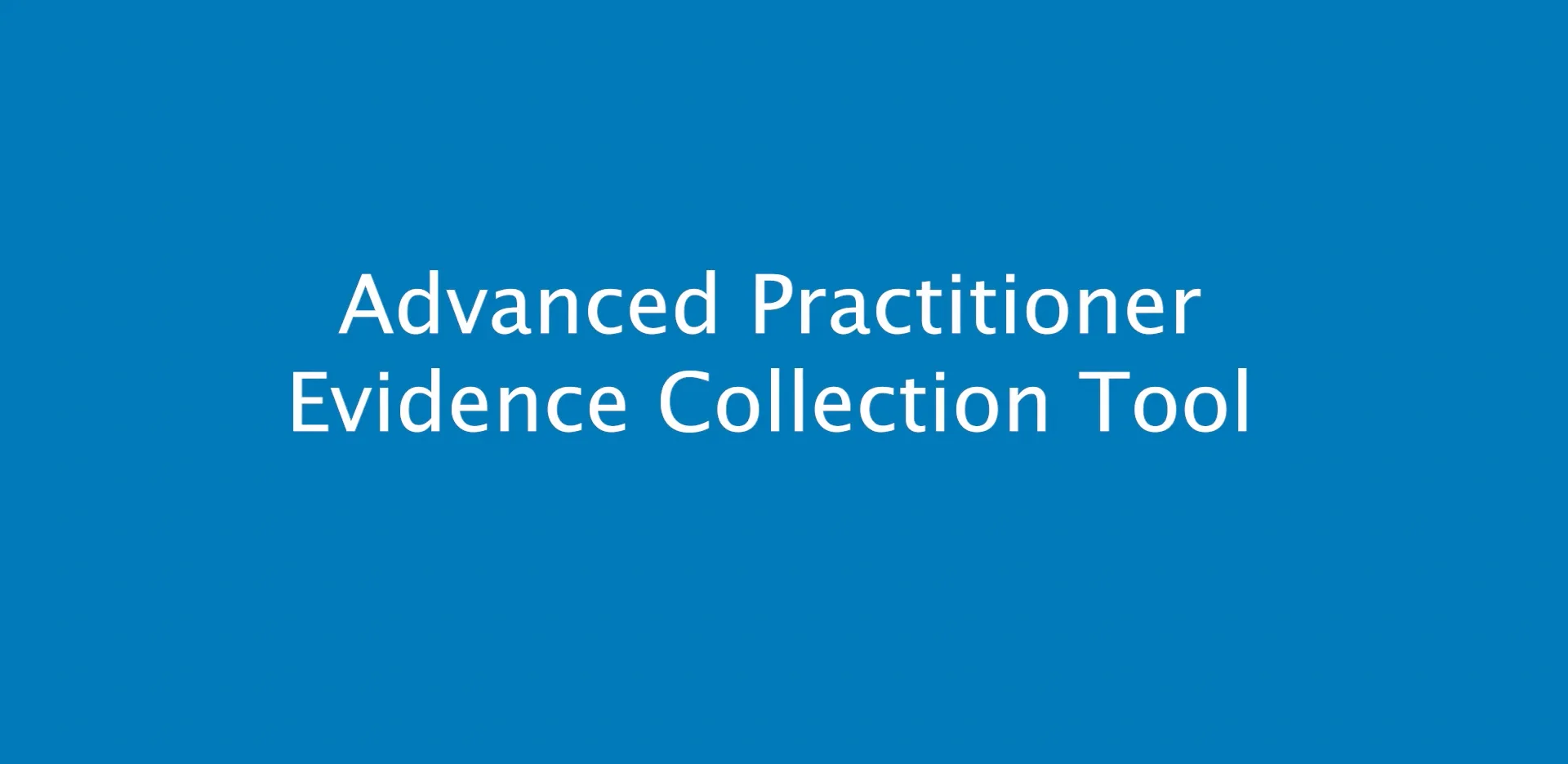 Advanced Practitioner Tool
