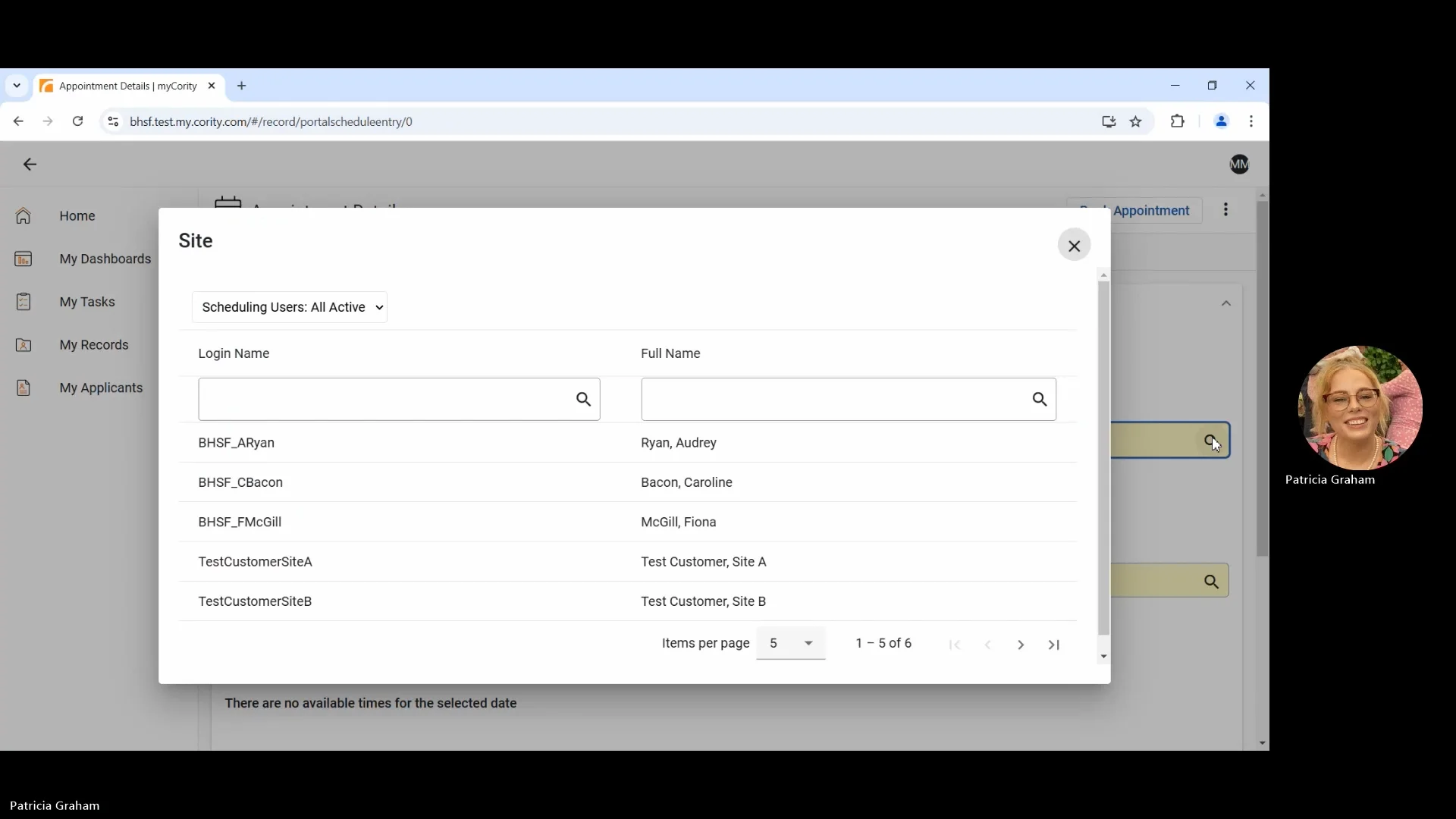My Cority - How to book an appointment into a clinic day