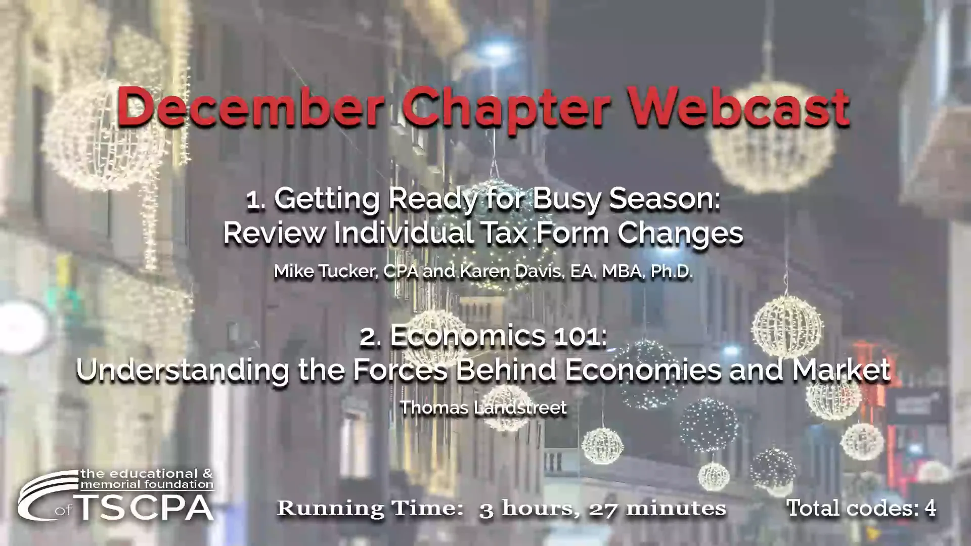 December Chapter Webcast 2024
