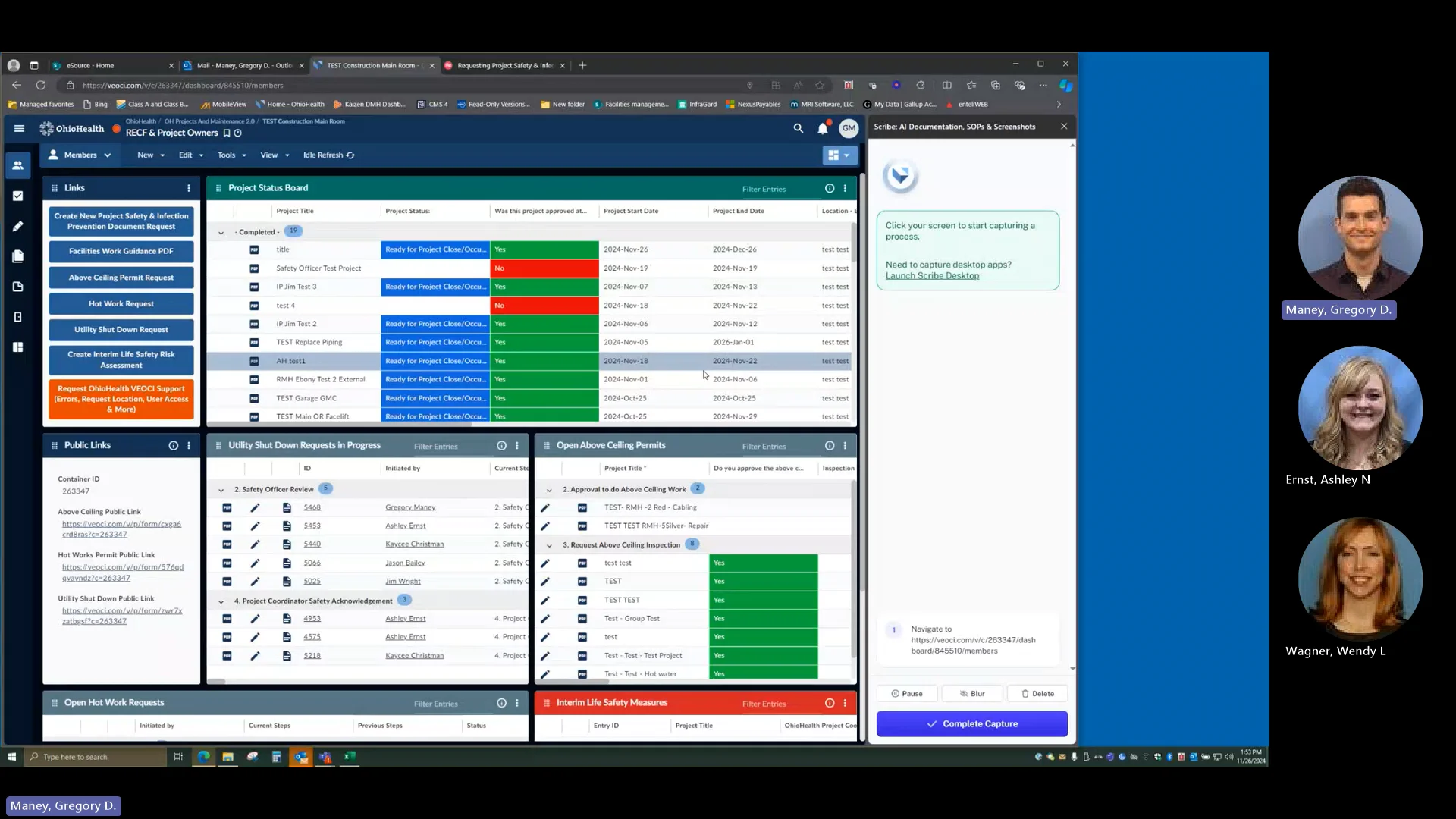 Requesting Support in VEOCI