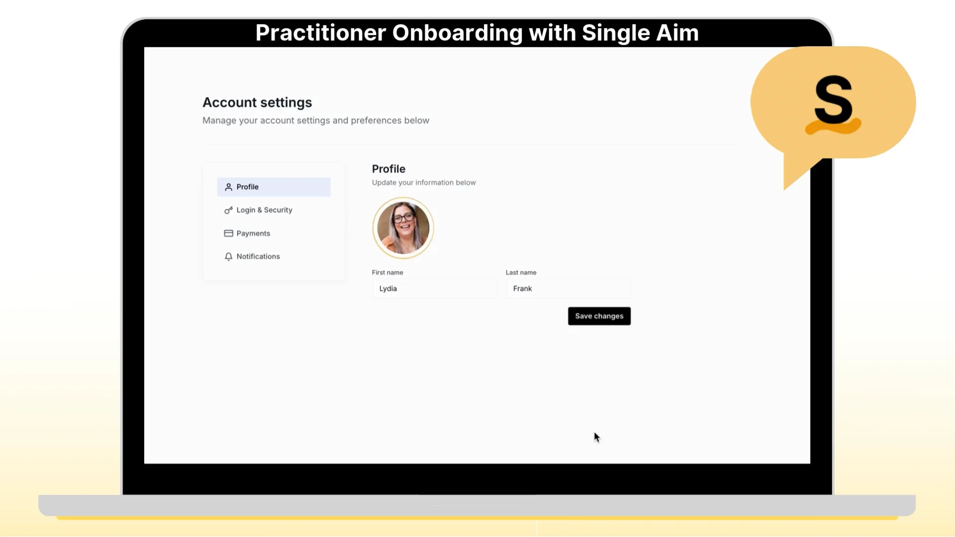 Practitioner Onboarding with Single Aim
