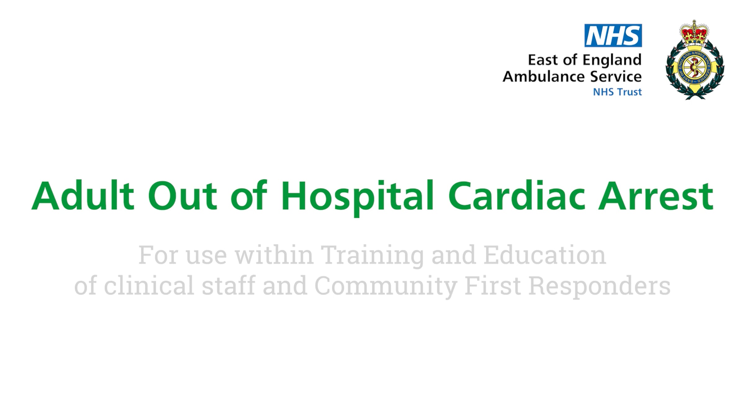 CPR training video for NHS Ambulance Service