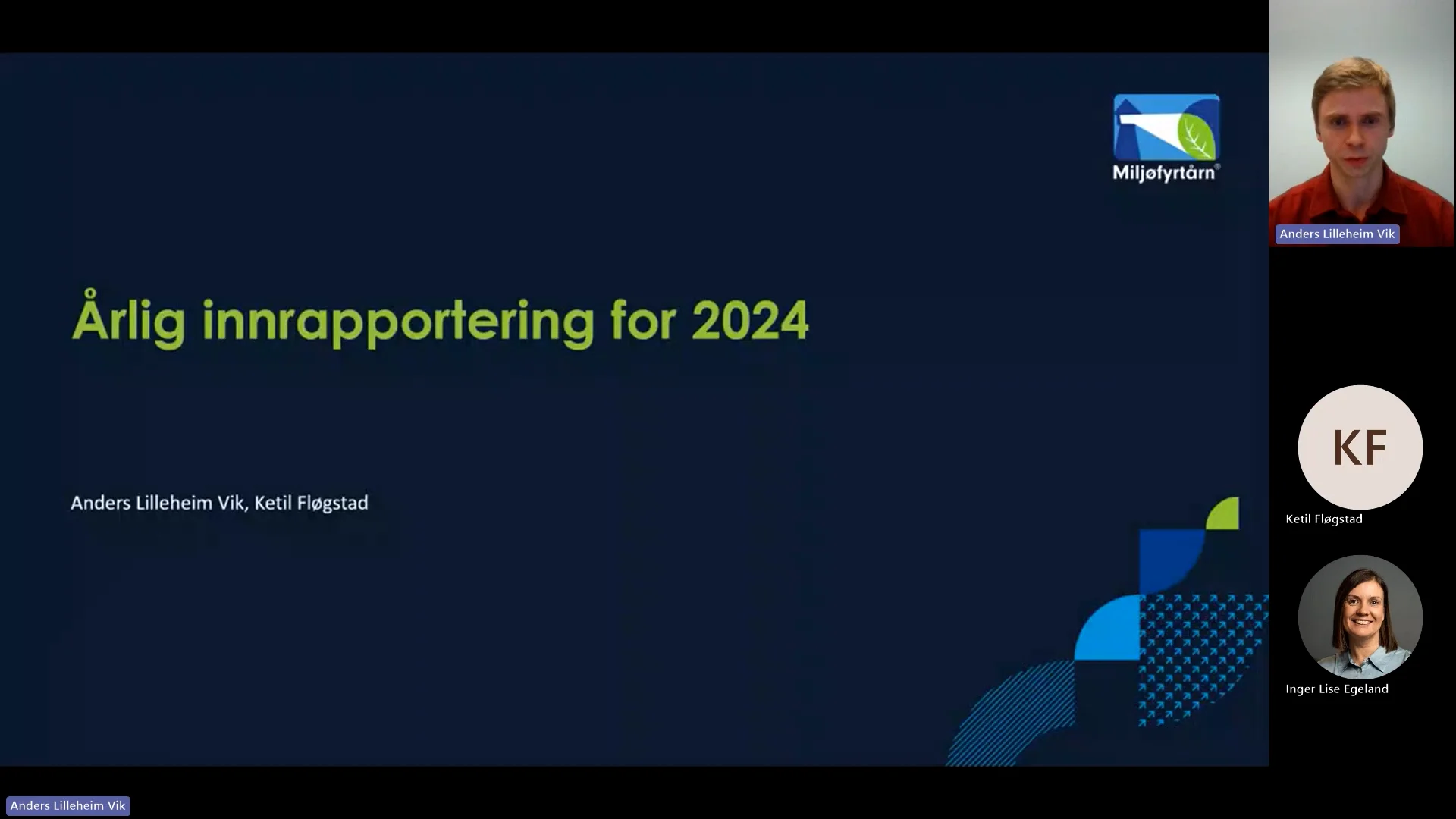 Innspilling av webinar for innrapportering