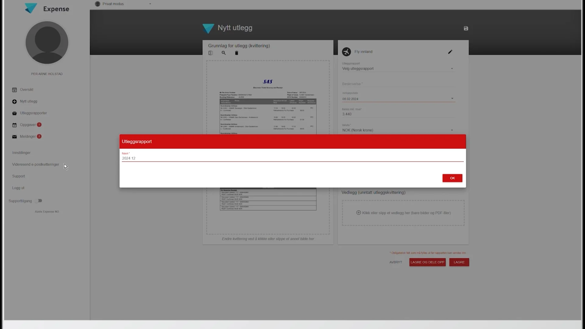 Slik bruker du Azets Expense