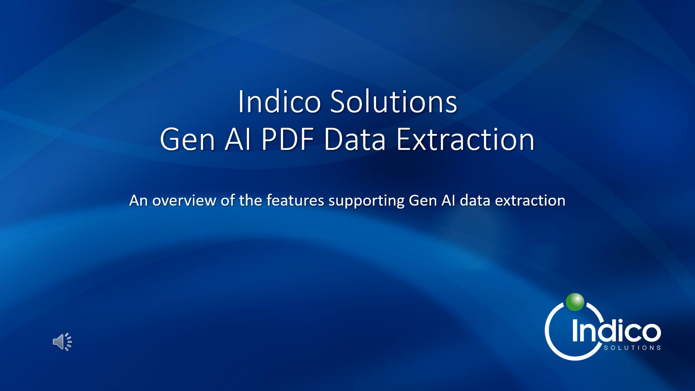 Indico Solutions Platform Gen AI DE 12.10.2024