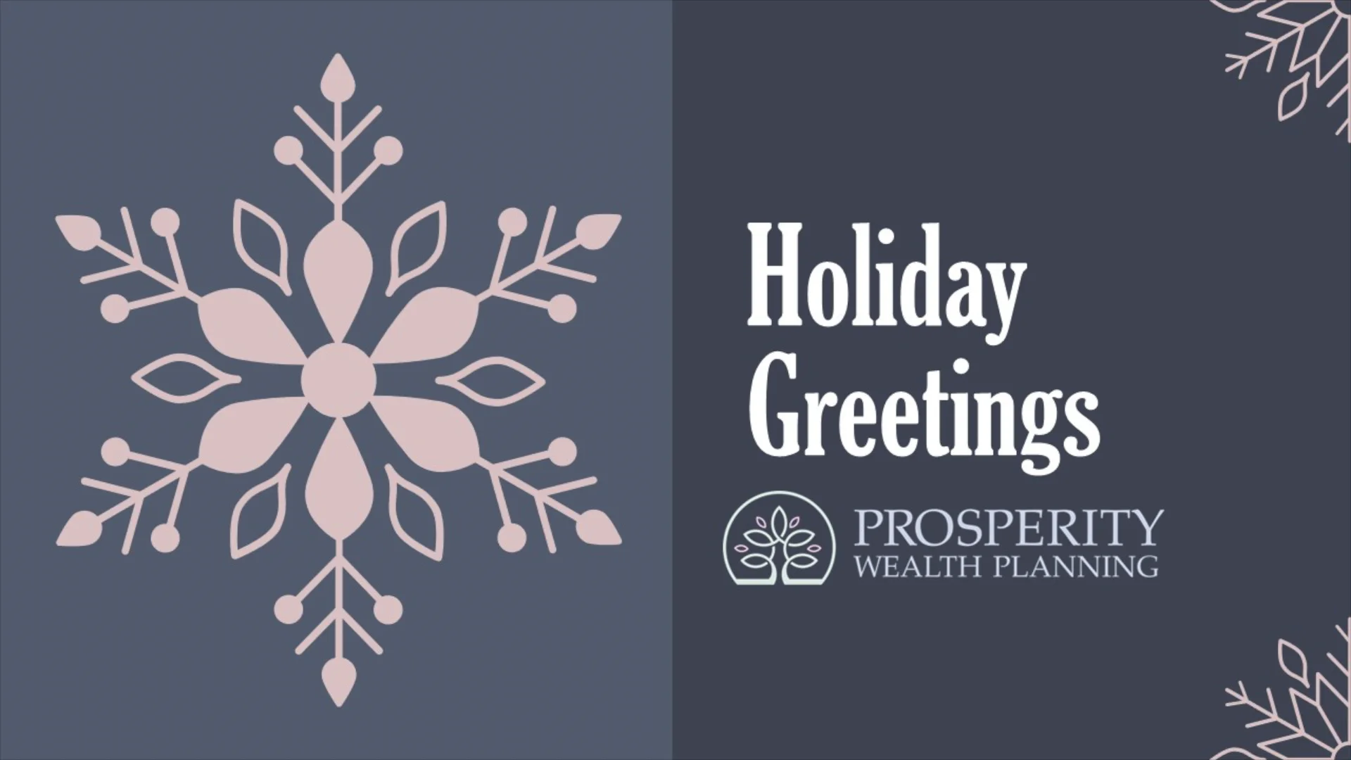 Holiday Greetings from Prosperity Wealth Planning