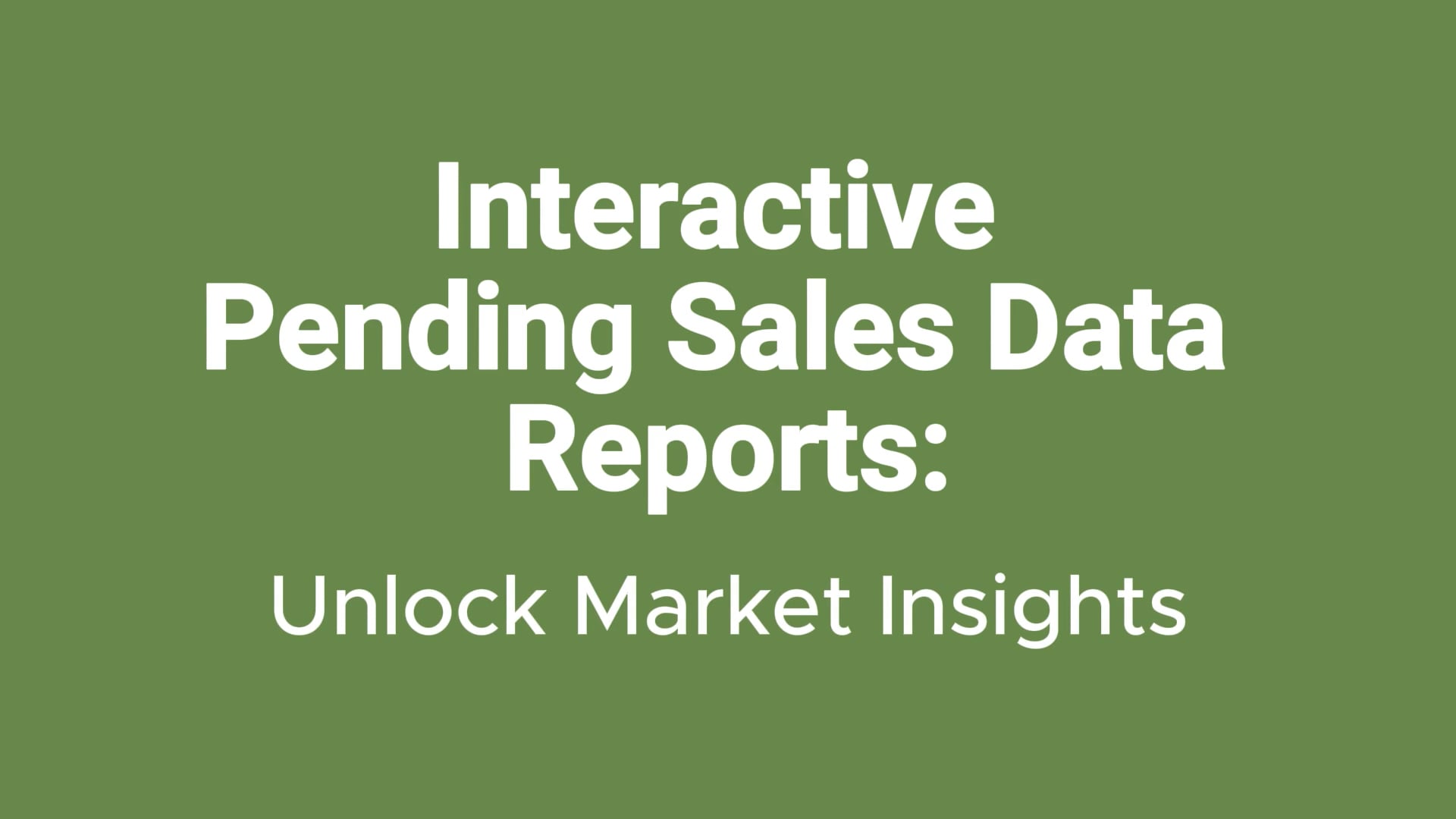 Pending Data Reports