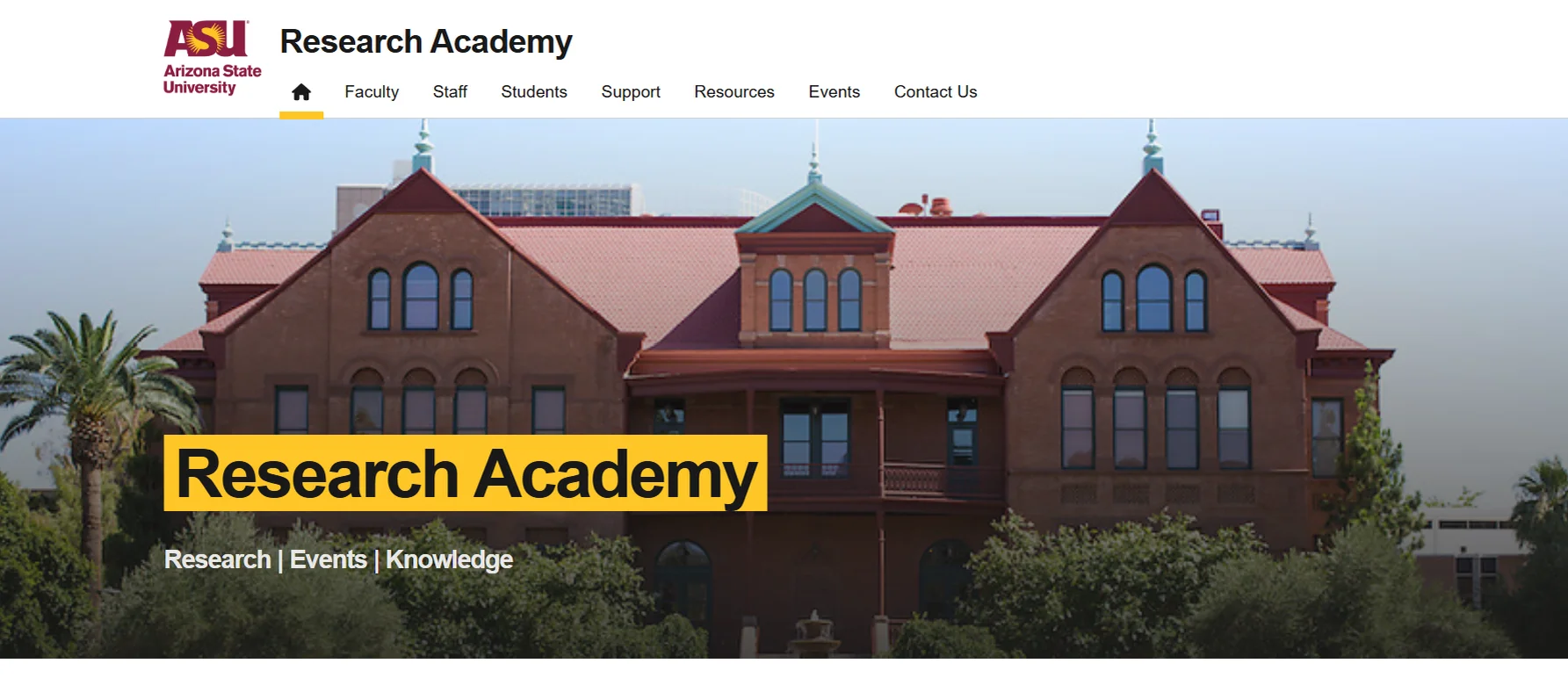 New Research Academy Site Demo