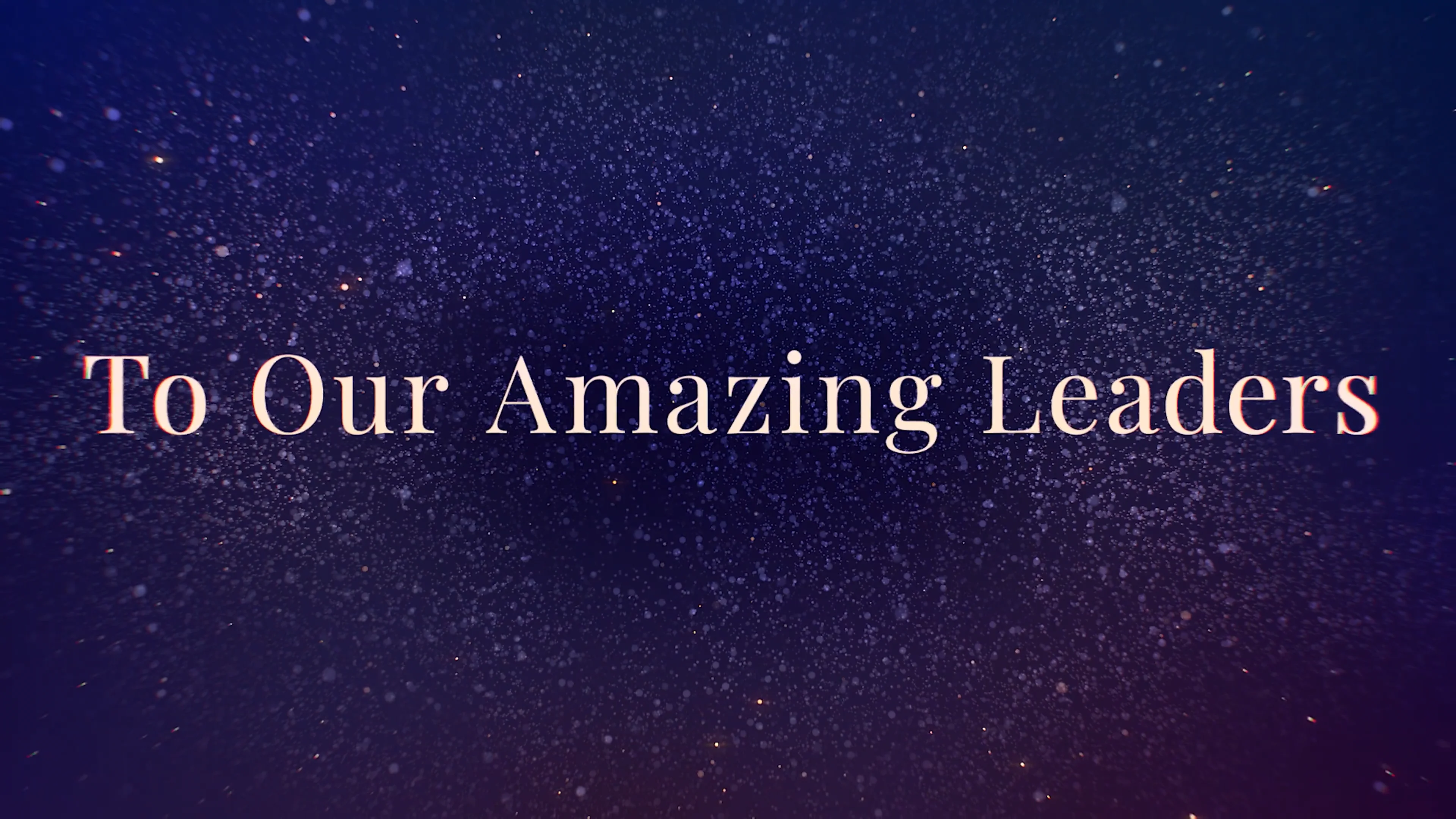 To Our Amazing Leaders