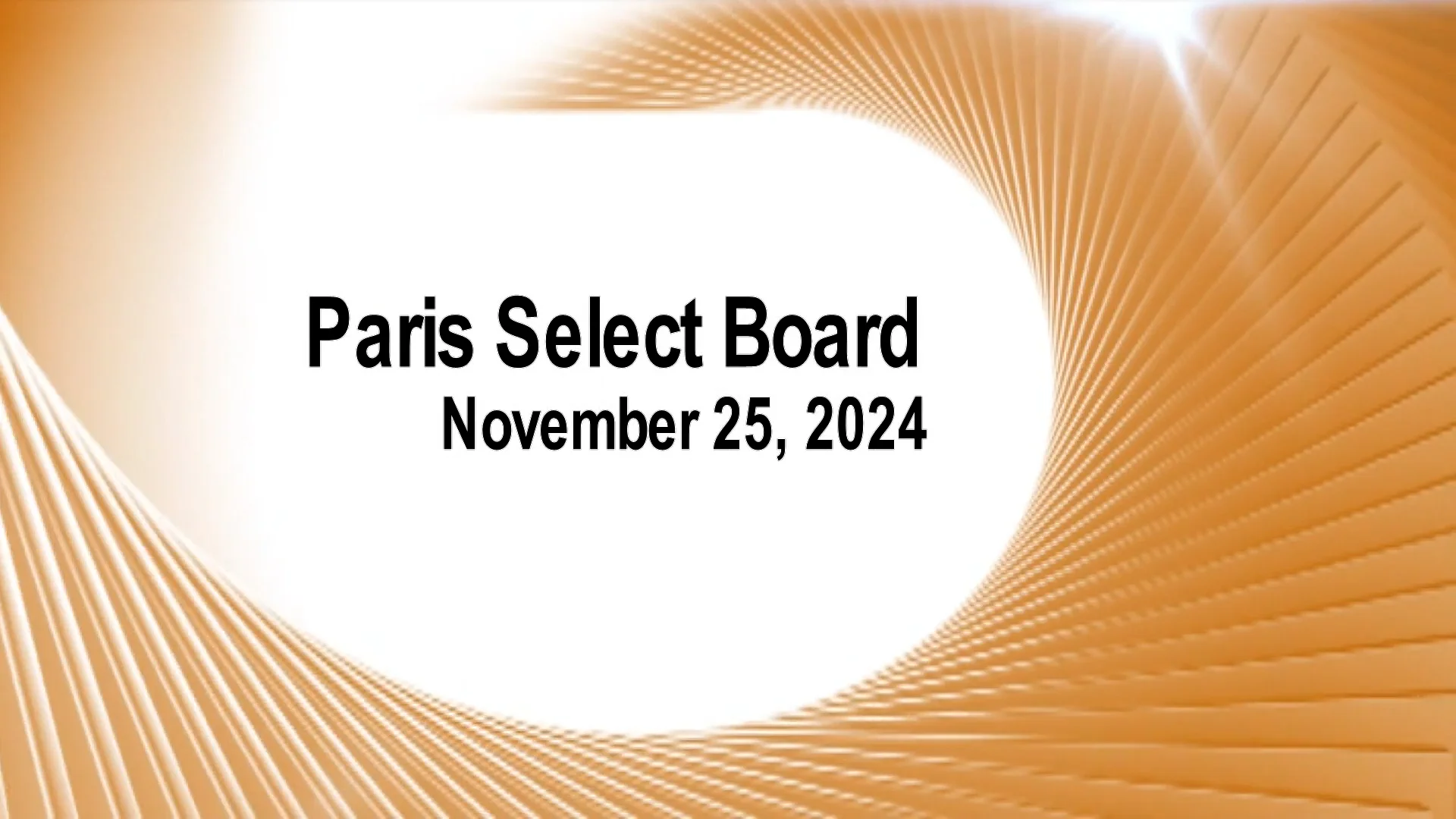 Paris Select Board 11/25/24