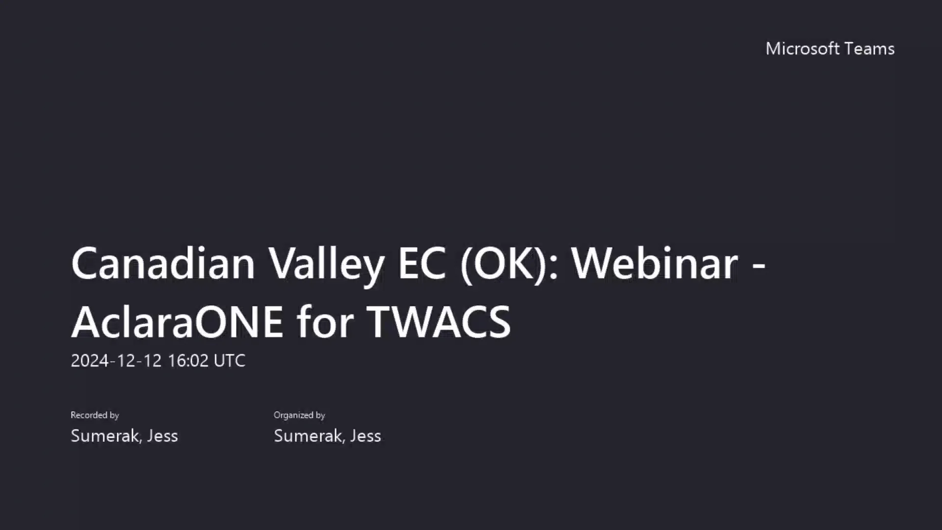 Canadian Valley EC (OK)_ Webinar - AclaraONE for TWACS-20241212_110233 ...