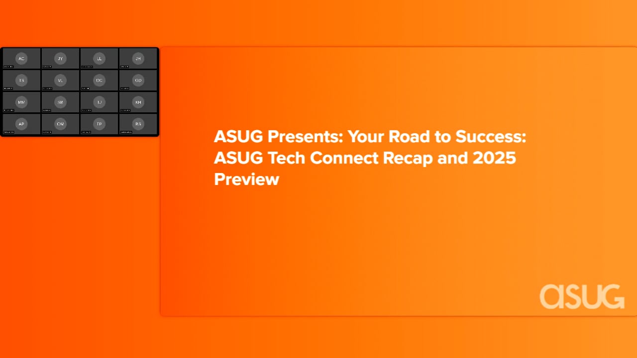 ASUG On-Demand Webcasts - ASUG