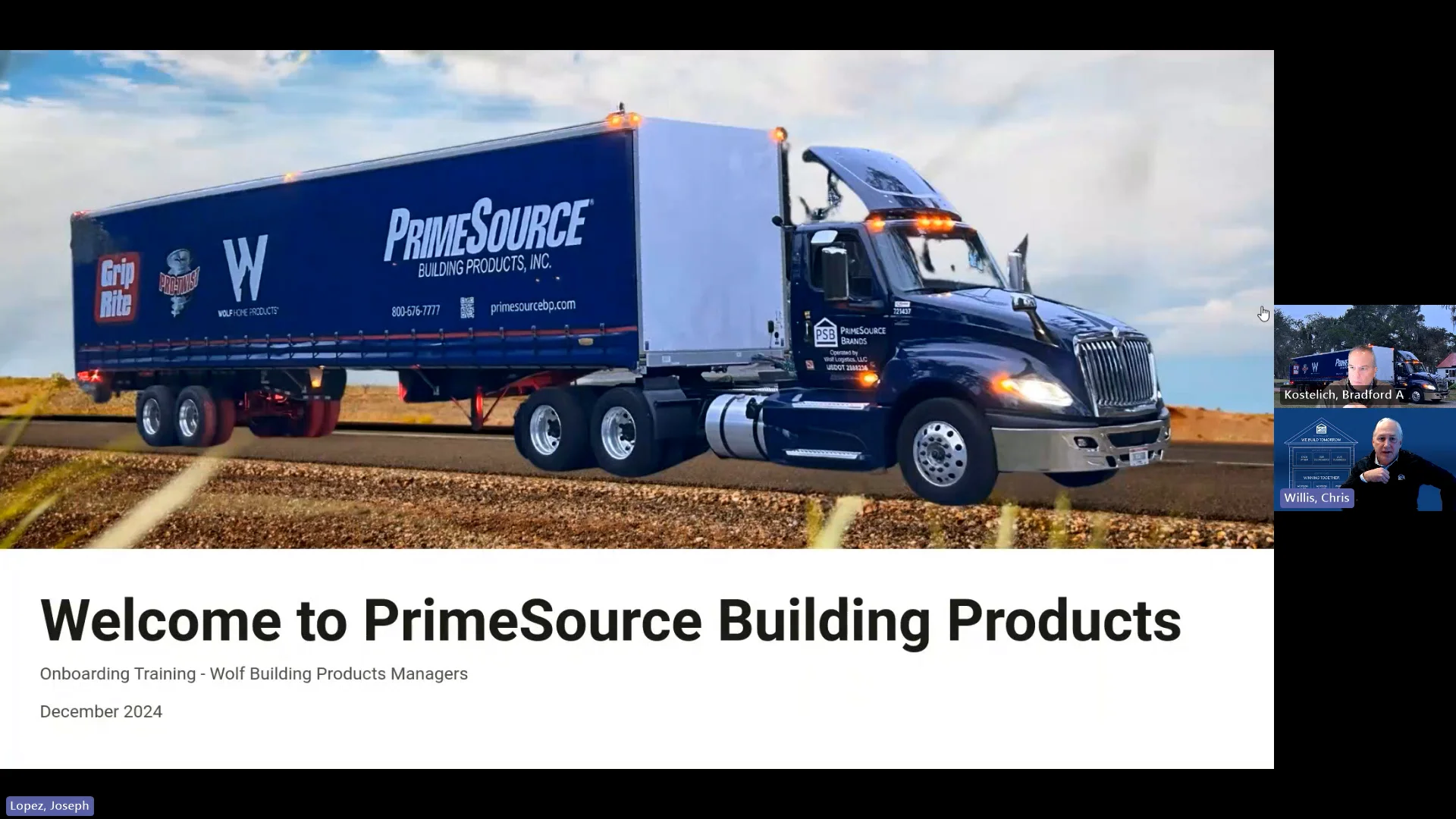 Wolf Managers Onboarding: Welcome to PrimeSource Building Products ...