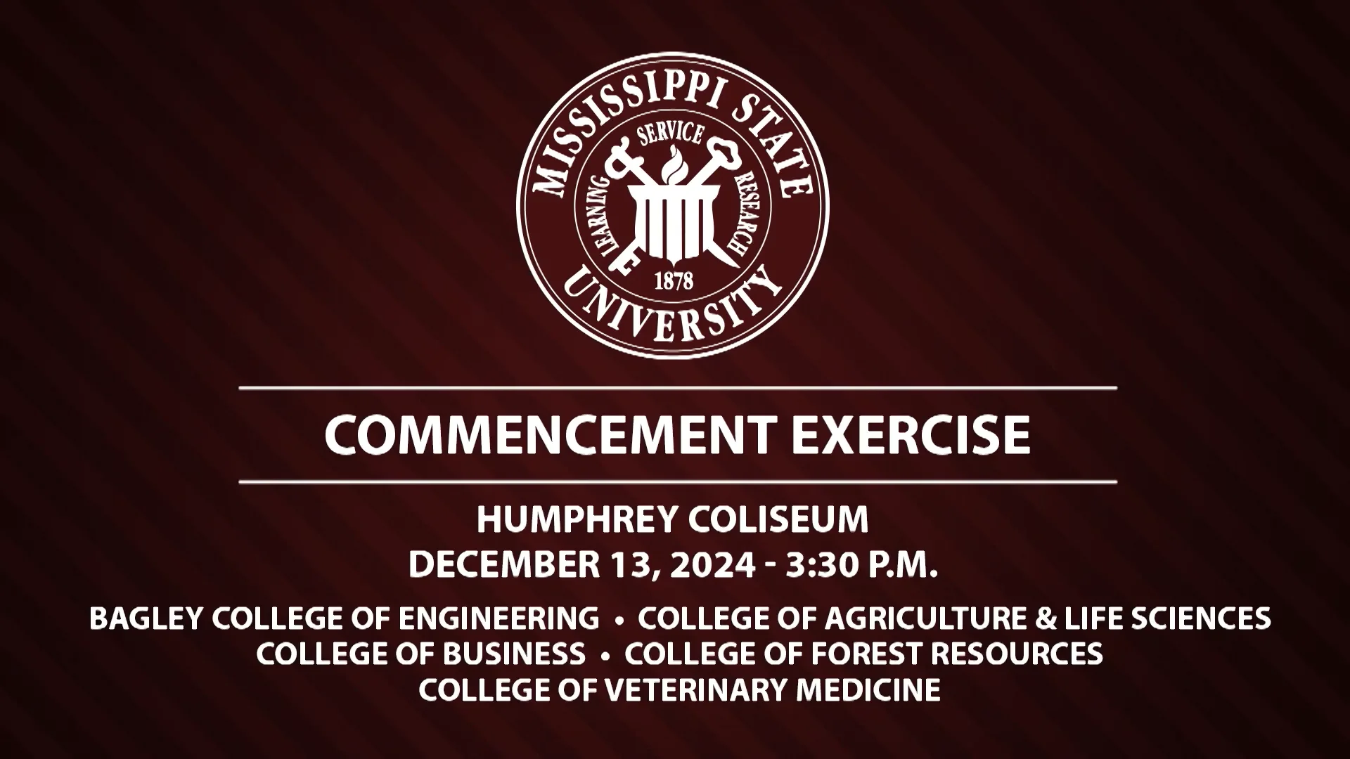 MSU Fall Commencement - 3:30p December 13th, 2024