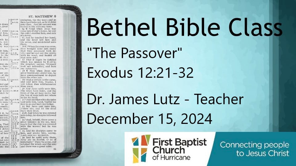 Sunday School Lessons 2022 - 2025 - "The Passover" - Exodus 12:21-32 on ...