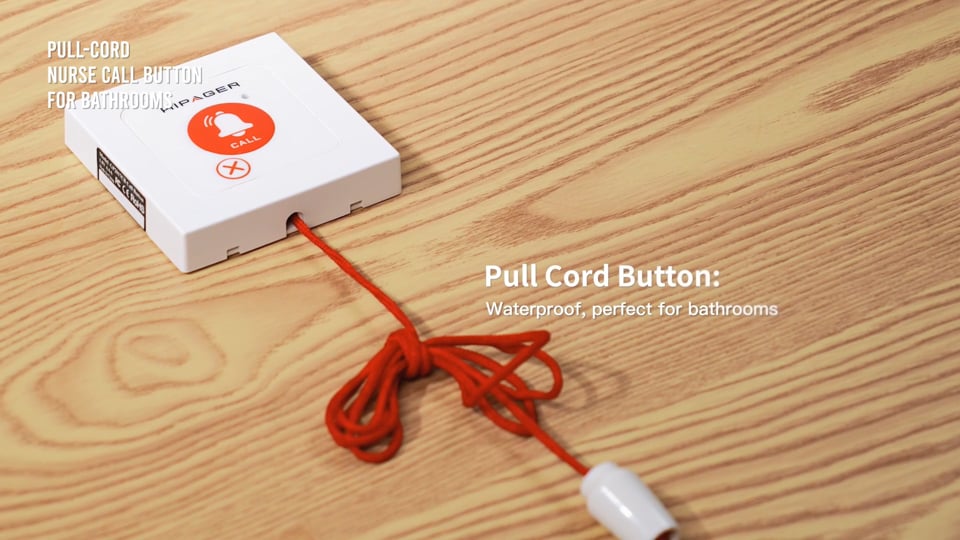 Bathroom Nurse Call Button - Pull Cord for Fast Access