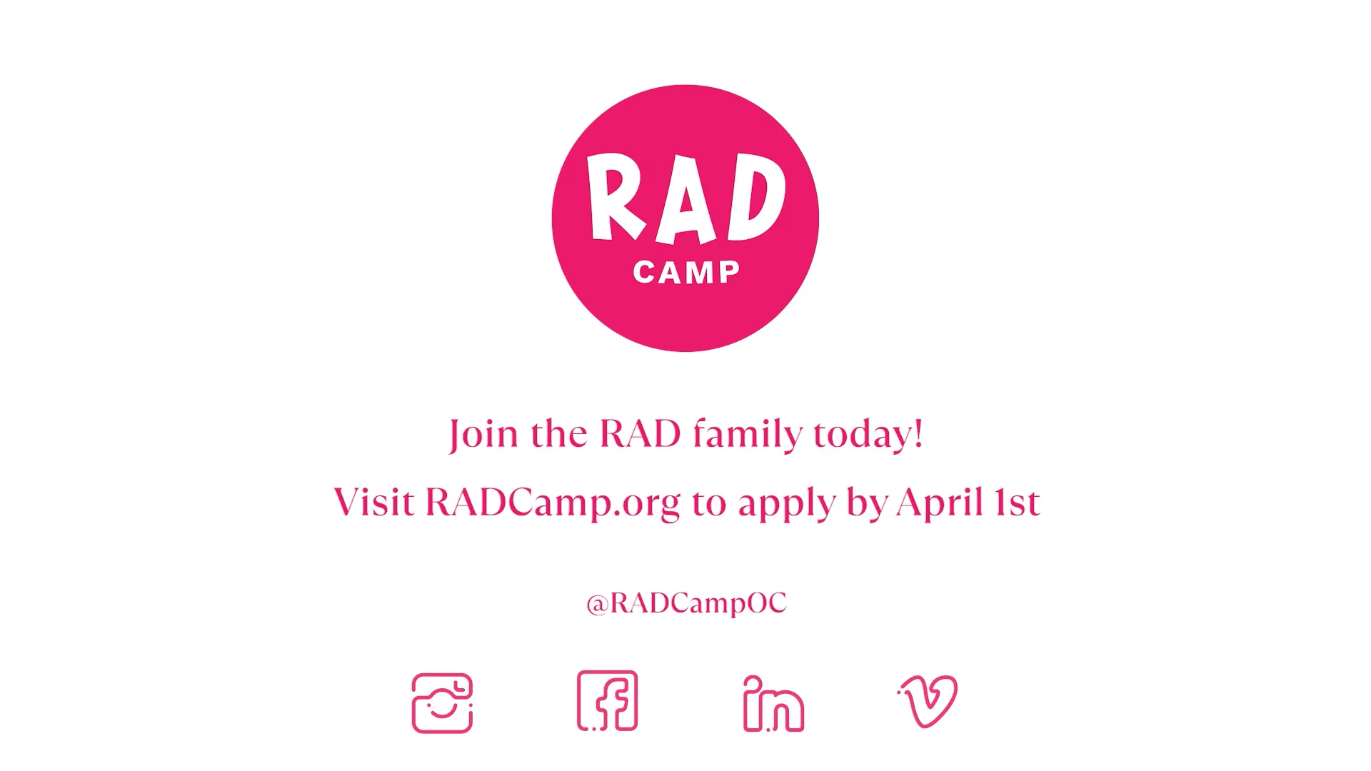 2025 RAD Camp Volunteer Recruitment Video