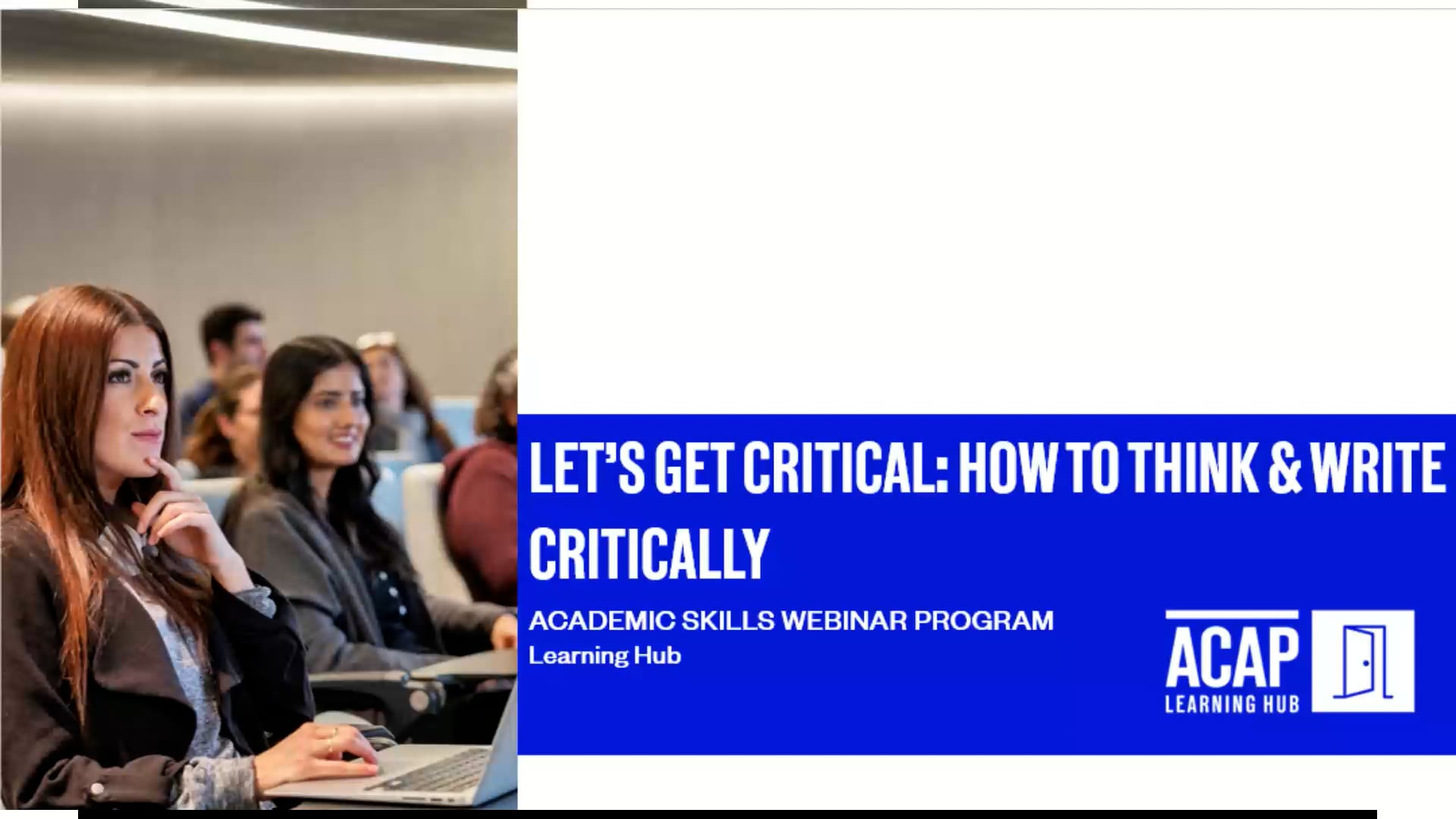 Let's get critical: How to think and write critically