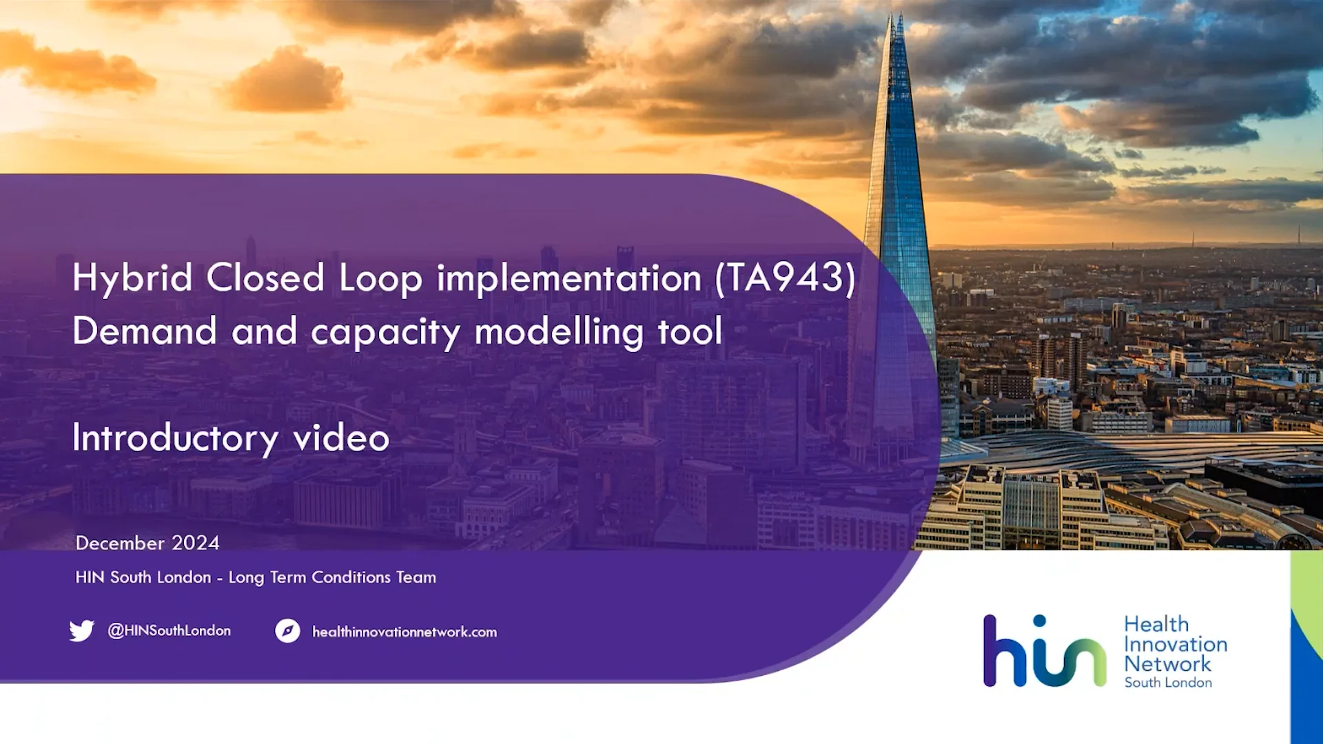 Hybrid Closed Loop Workforce Capacity Modelling Tool: video tutorial