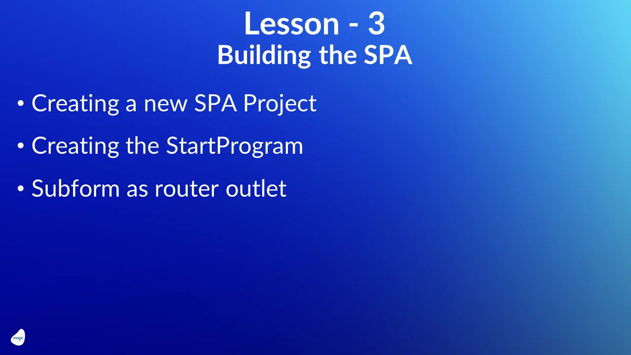 Magic Web Client Course - L3: Building the SPA