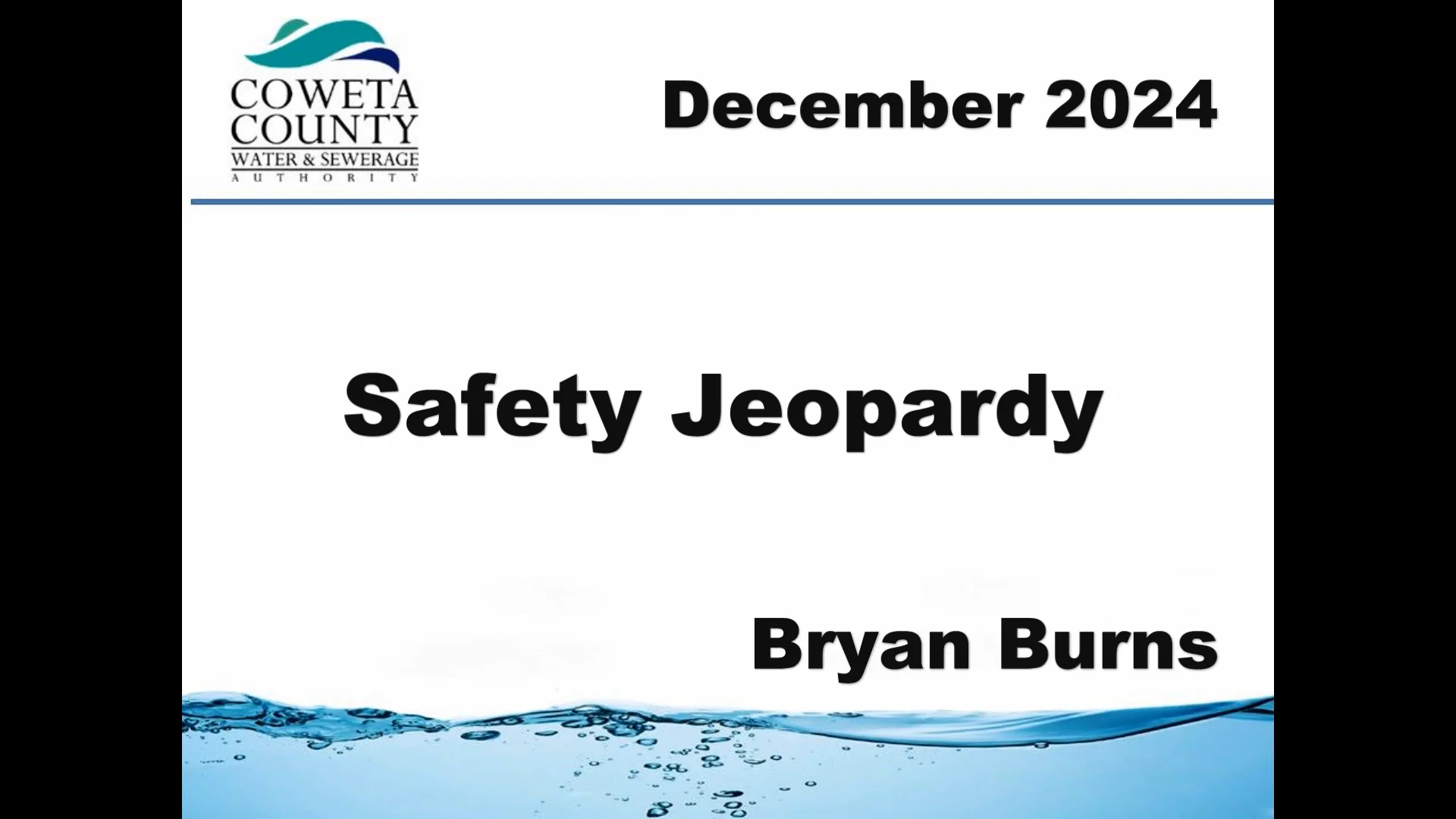 Safety Jeopardy - Dec. 2024