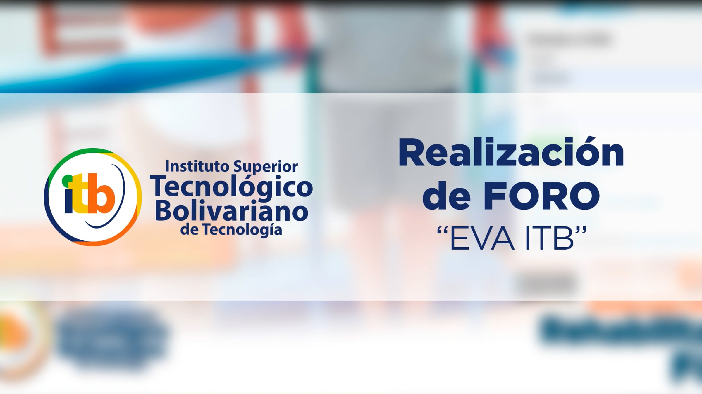 TUTORIAL COMO REALIZAR UN FORO