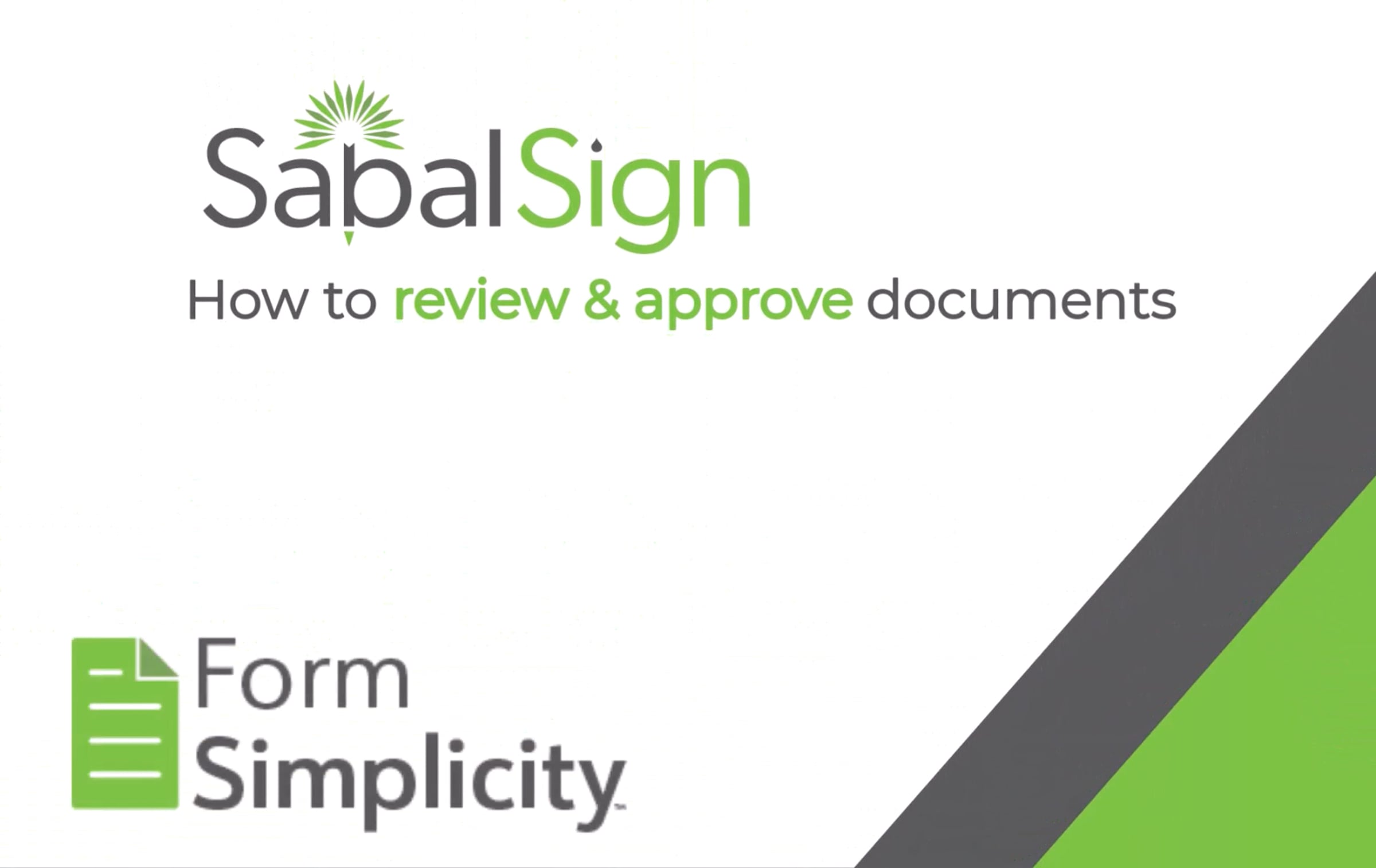 Sabal Sign - How to Review & Approve Documents