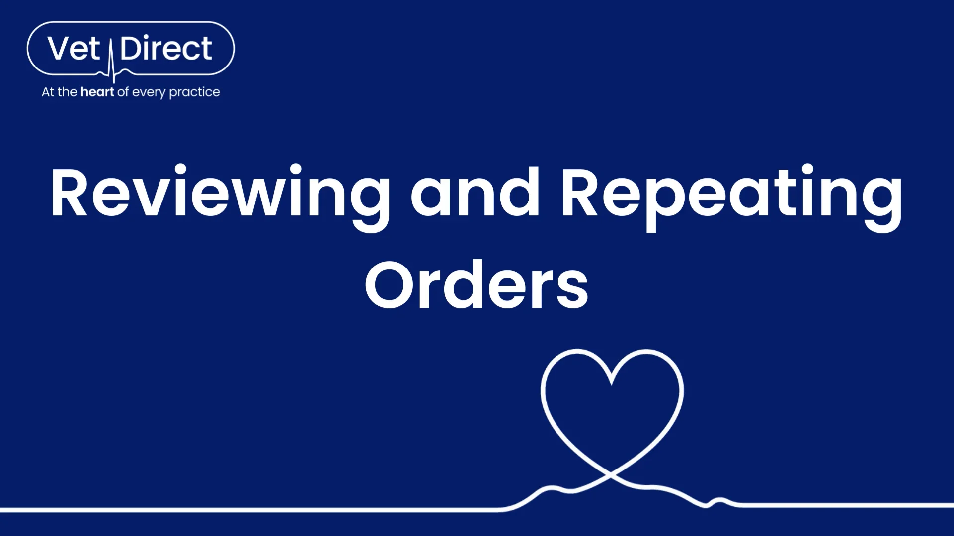 Reviewing and Repeating Orders