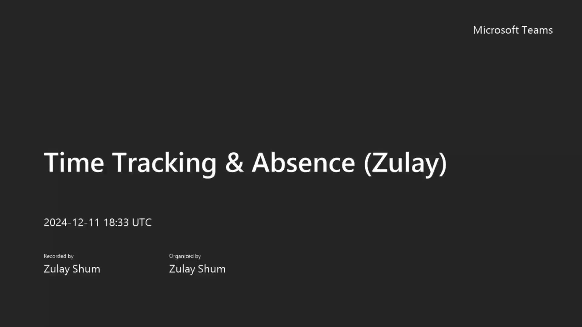Level 2 Time Tracking & Absence Meeting
