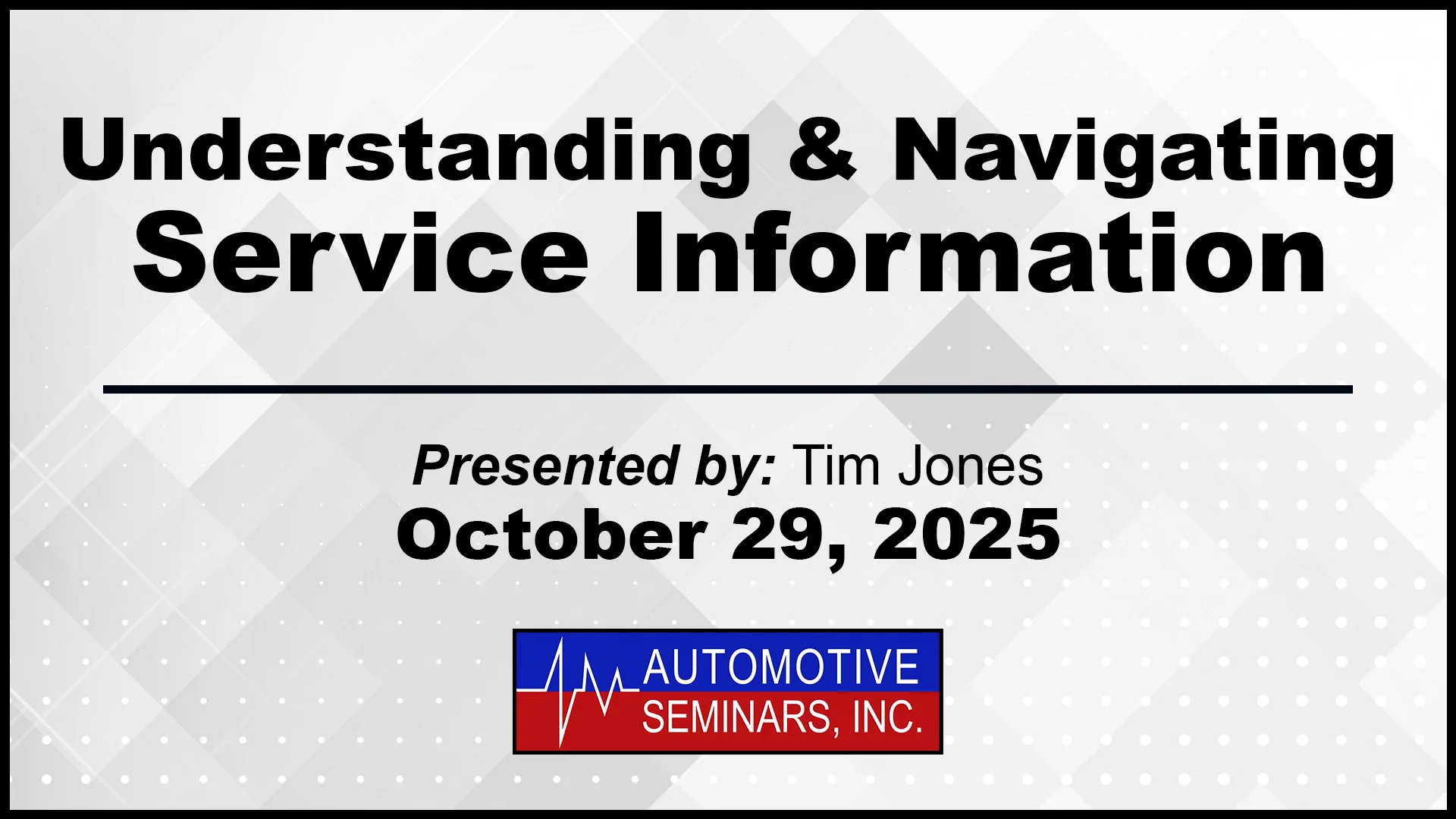 Understanding & Navigating Service Information PROMO
