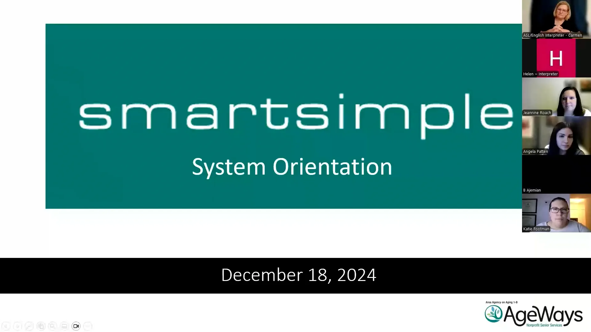 SmartSimple Contractor Training - 12/18/24