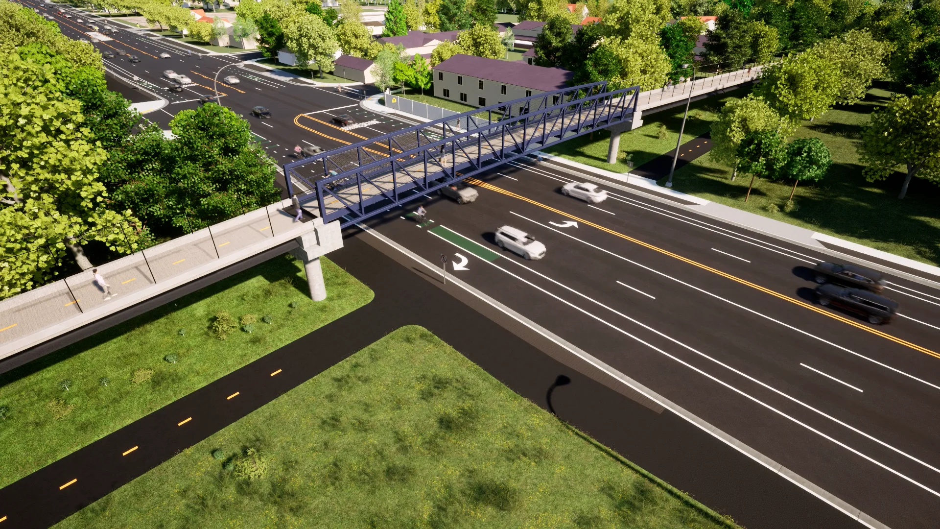 5600 South Pedestrian Bridge - 3D Animation