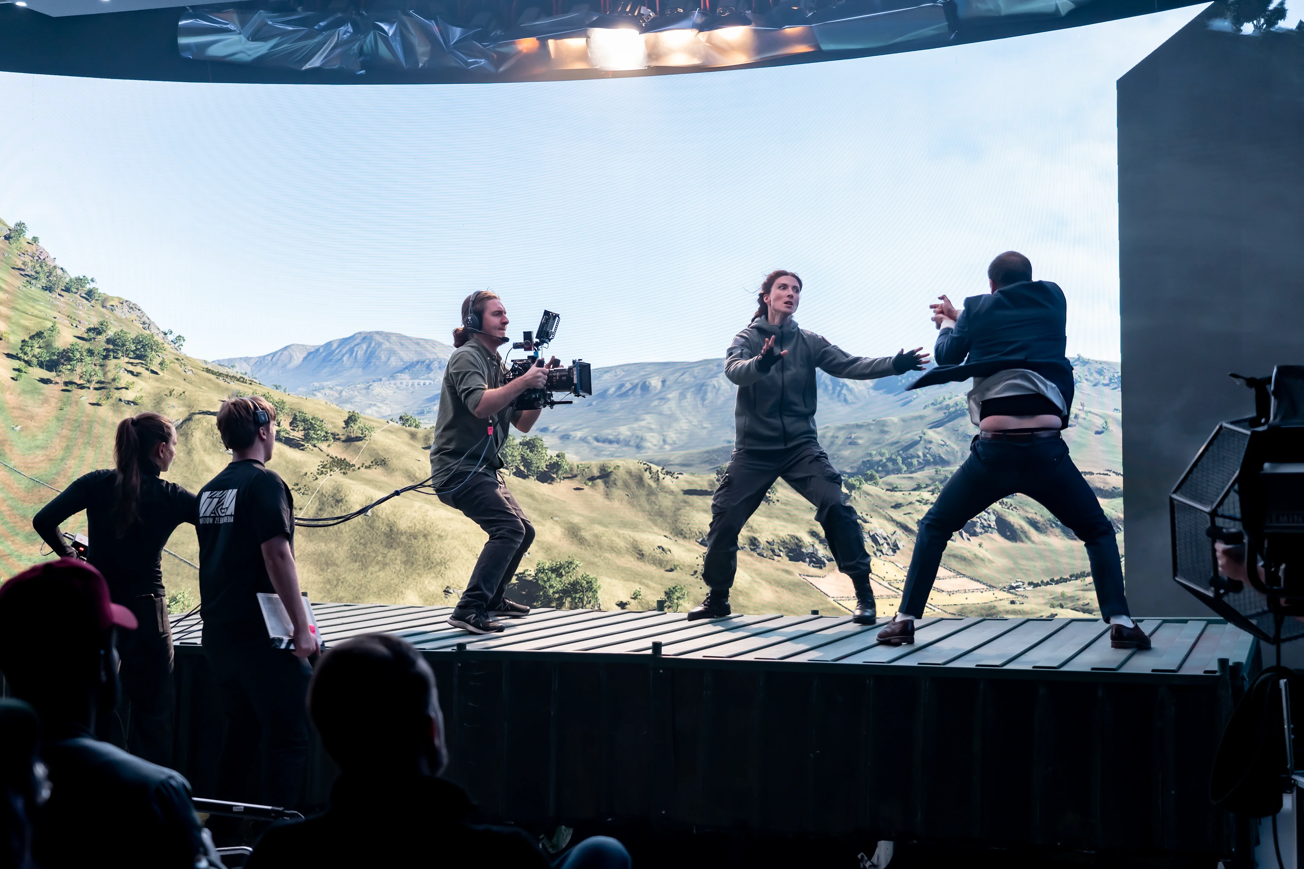 Garden Studios Virtual Production Train Stunt Scene BTS