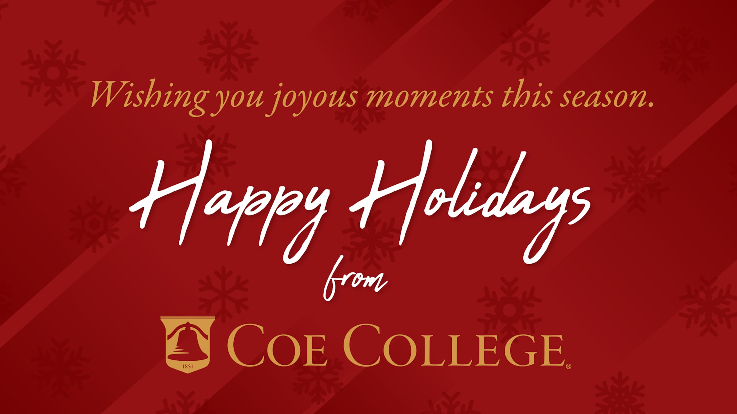 Happy holidays from Coe College