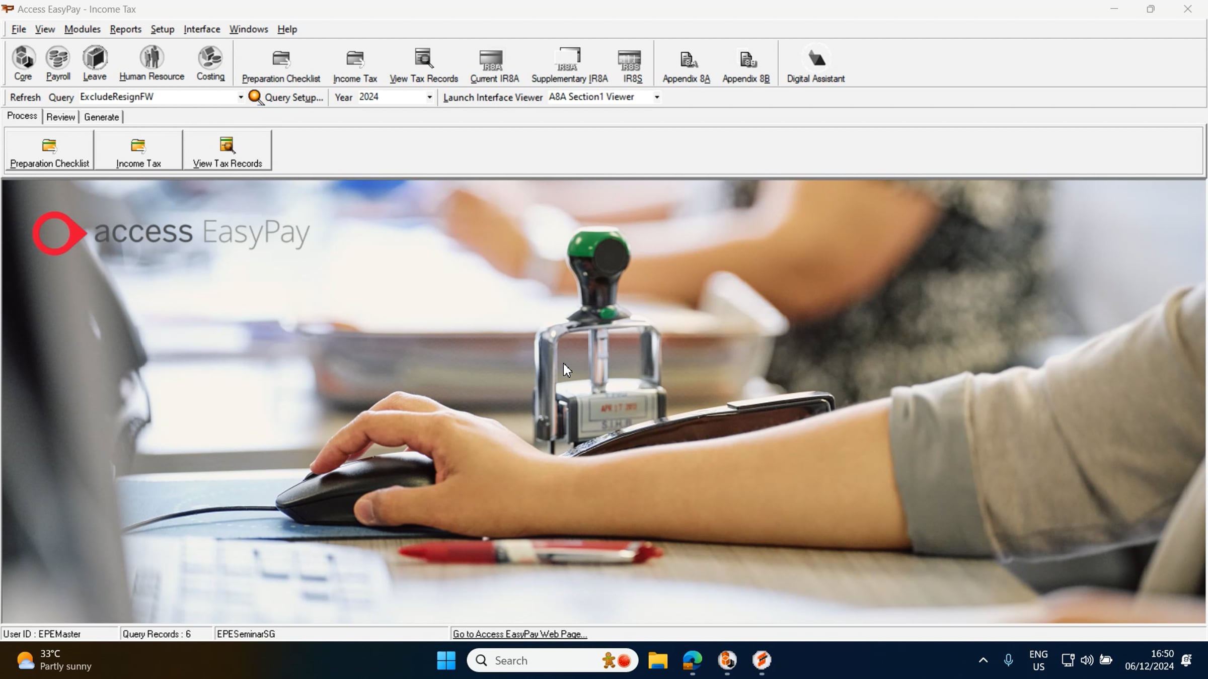 Access EasyPay - How to Edit CPF in IR8A