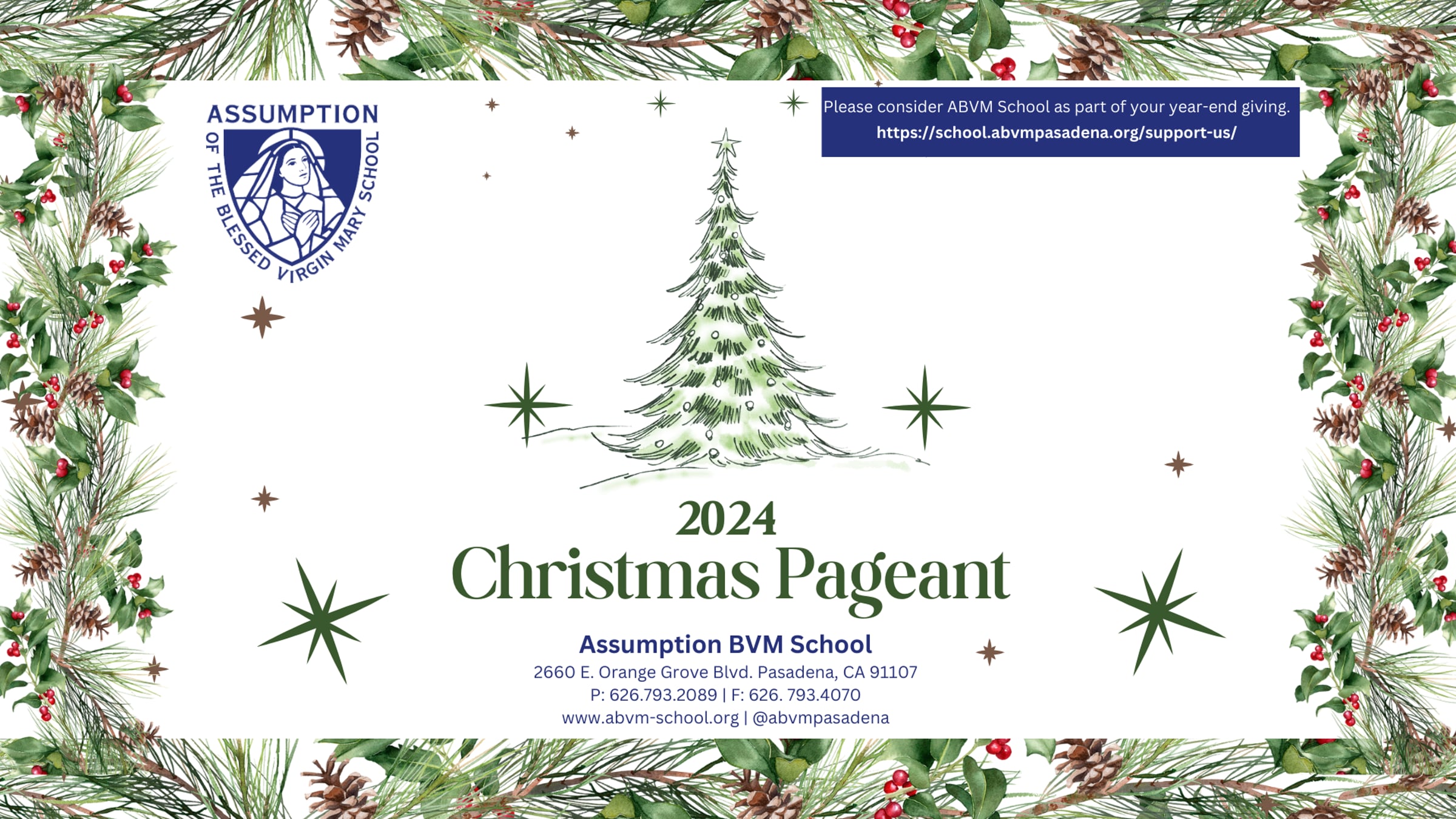 12/19/24 ABVM School Christmas Pageant