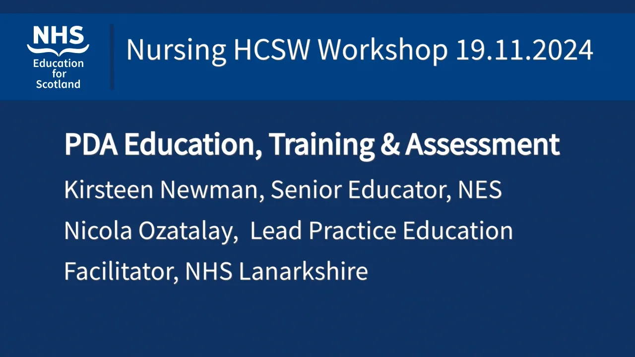 PDA Education, Training and Assessment