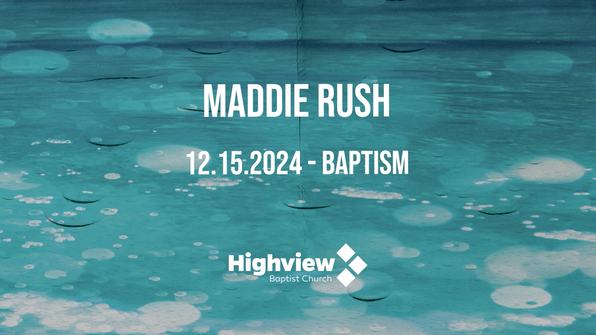 Maddie Rush | 12.15.2024 | East Campus Baptism