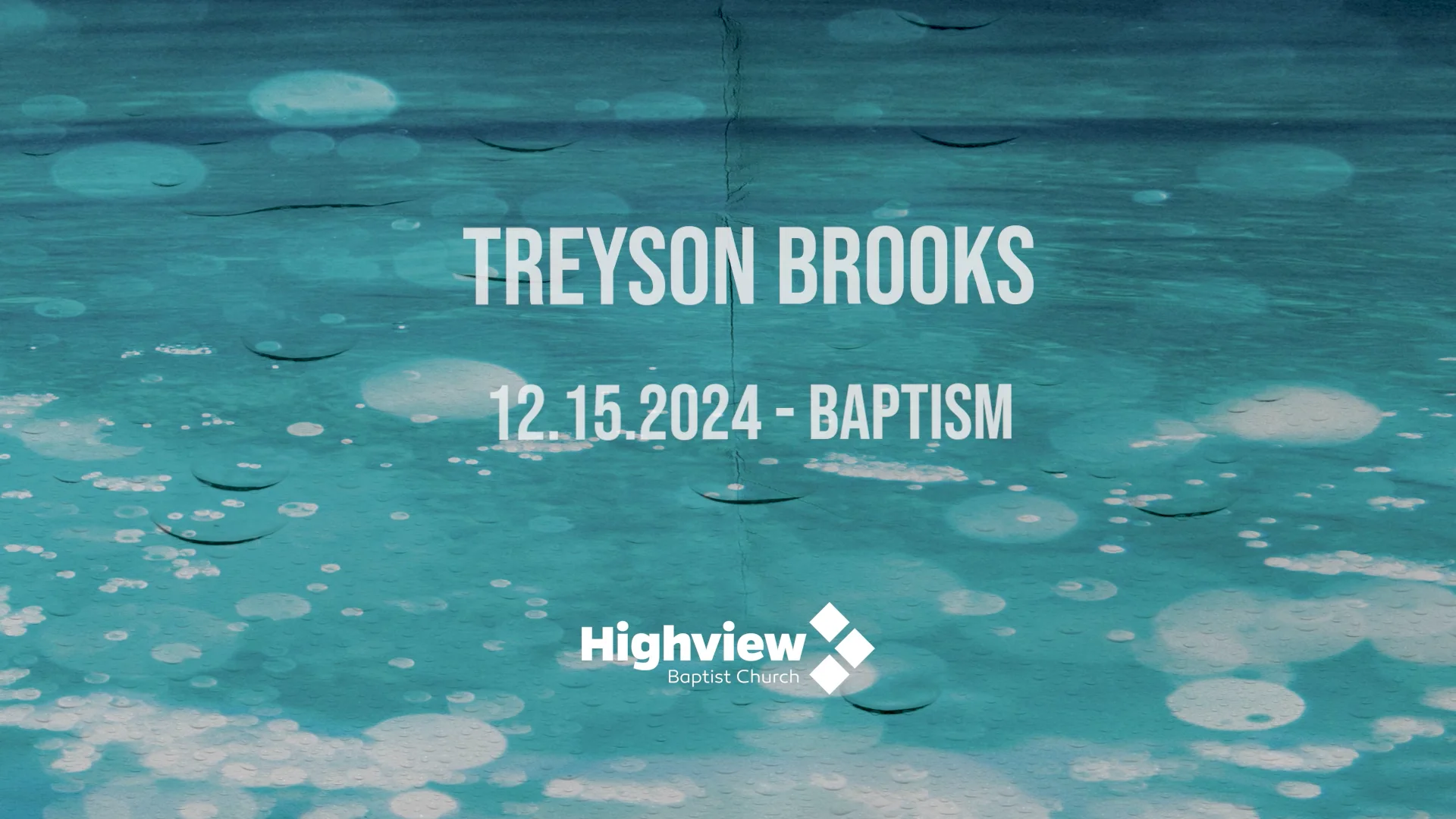 Trey Brooks | 12.15.2024 | East Campus Baptism