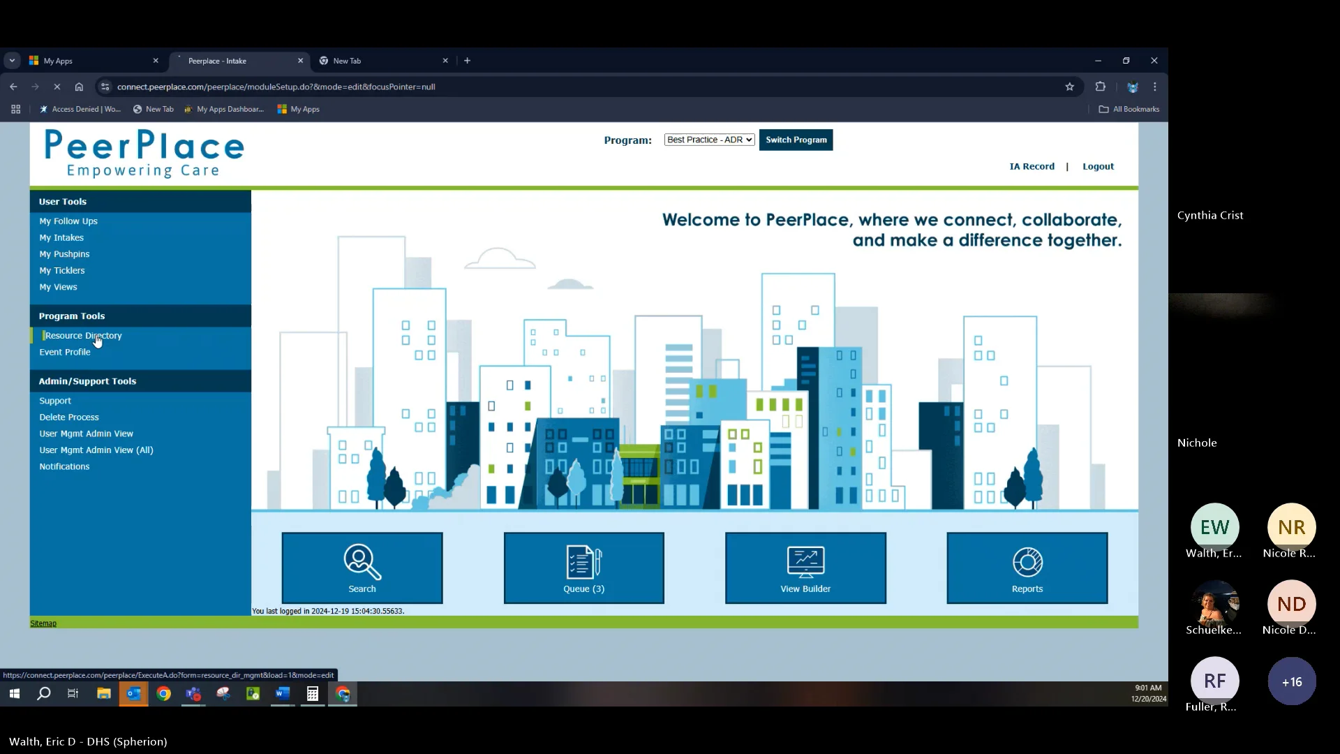PeerPlace Resource Directory Drop-In Q&A Session-2024-12-20
