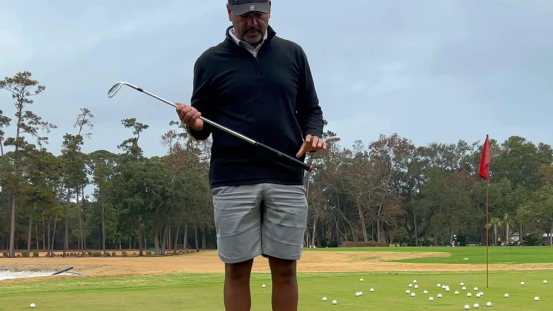 Right hand position full golf shots