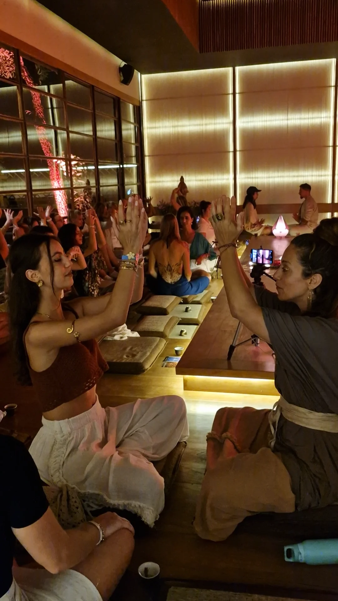 Solstice Blue lotus ceremony with mantra Sa Re Sa Sa