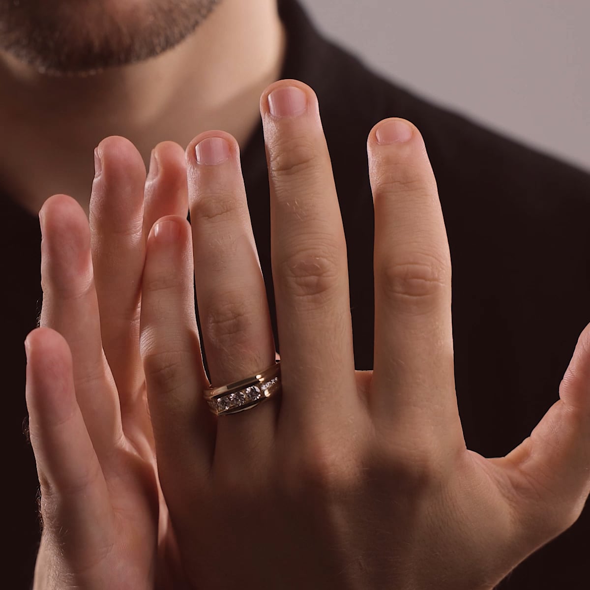 Man made diamond wedding bands store
