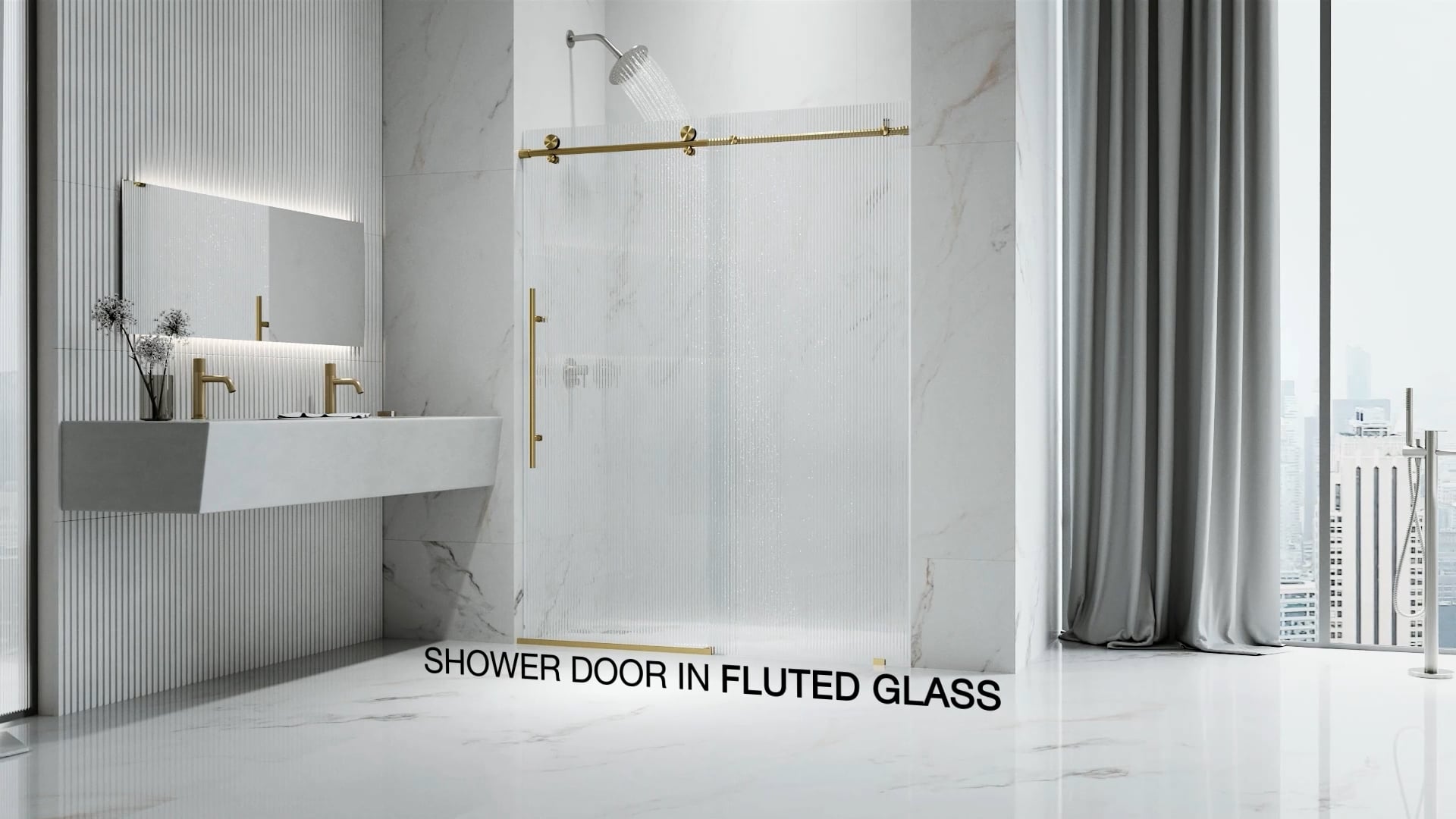 VIGO Elan E-Class 44" to 48" W x 76" H Frameless Sliding Shower Door - Contemporary - Shower ...