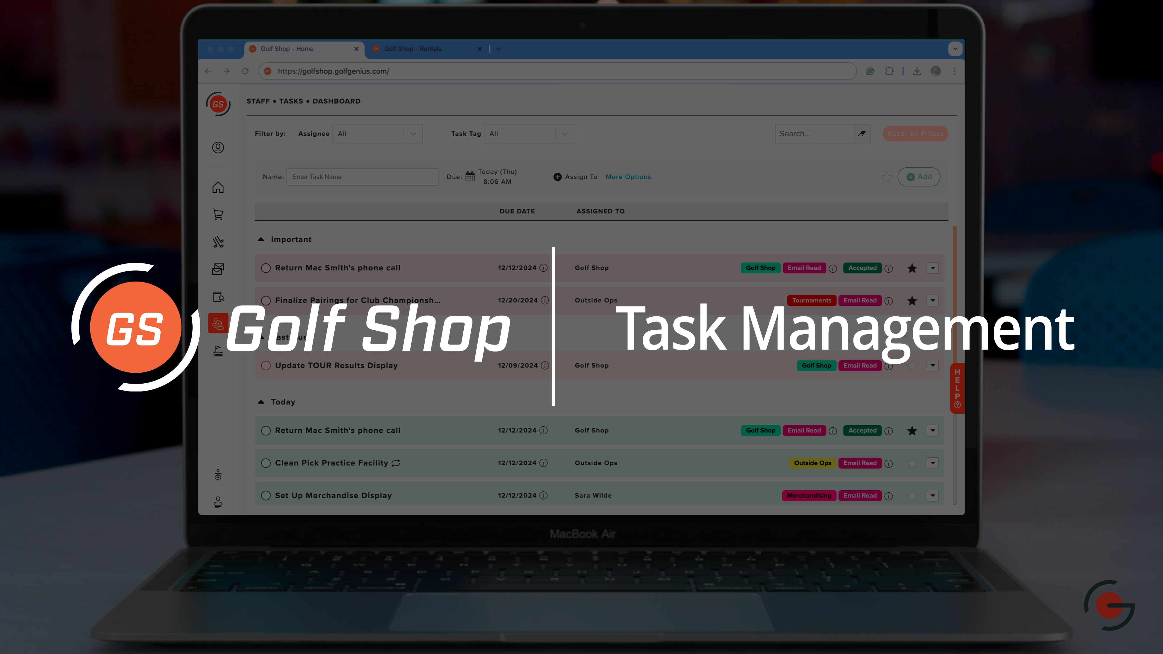 Task Management - Golf Shop