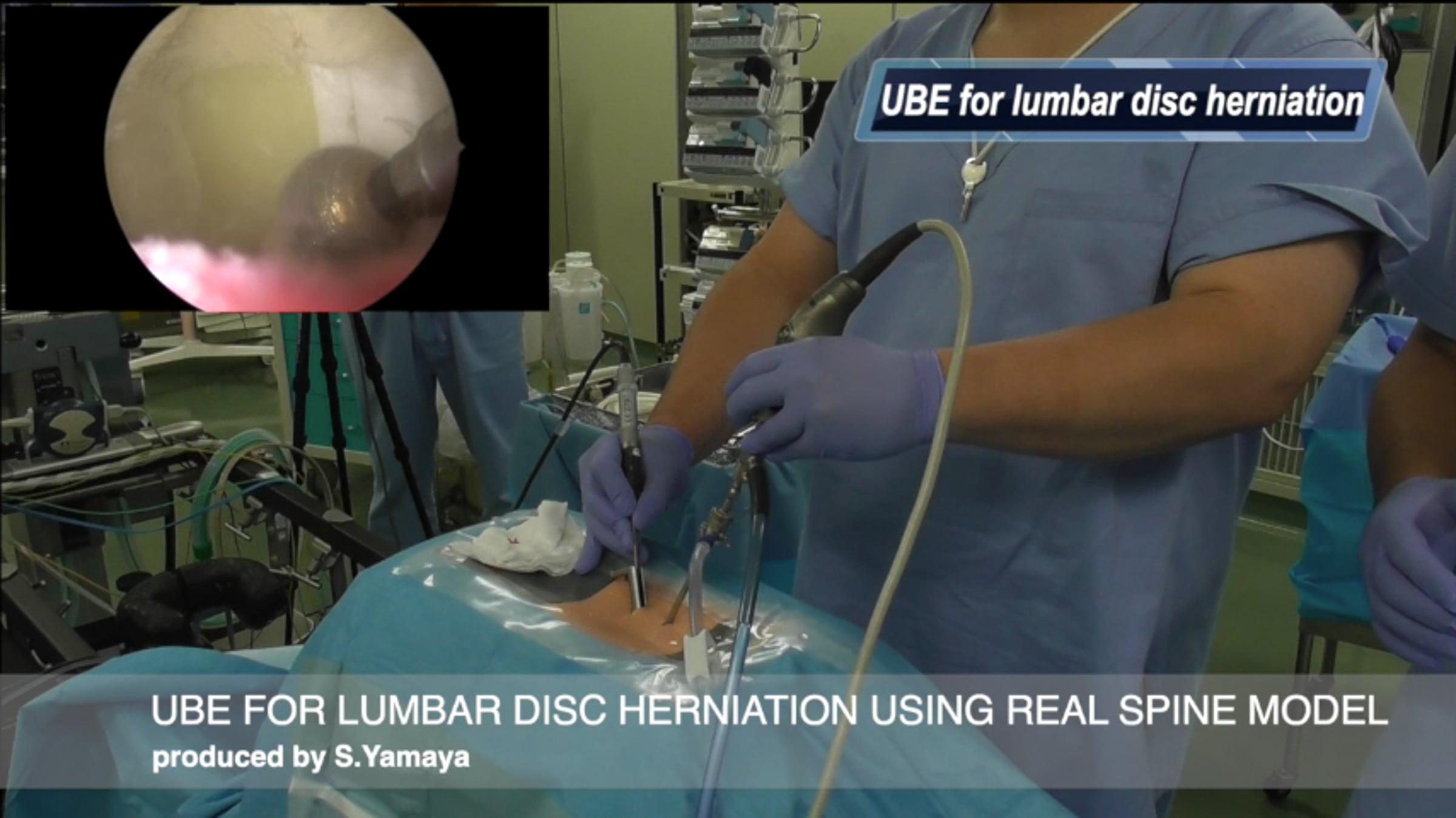 UBE training using the Real Spine model (Video for 5 min)